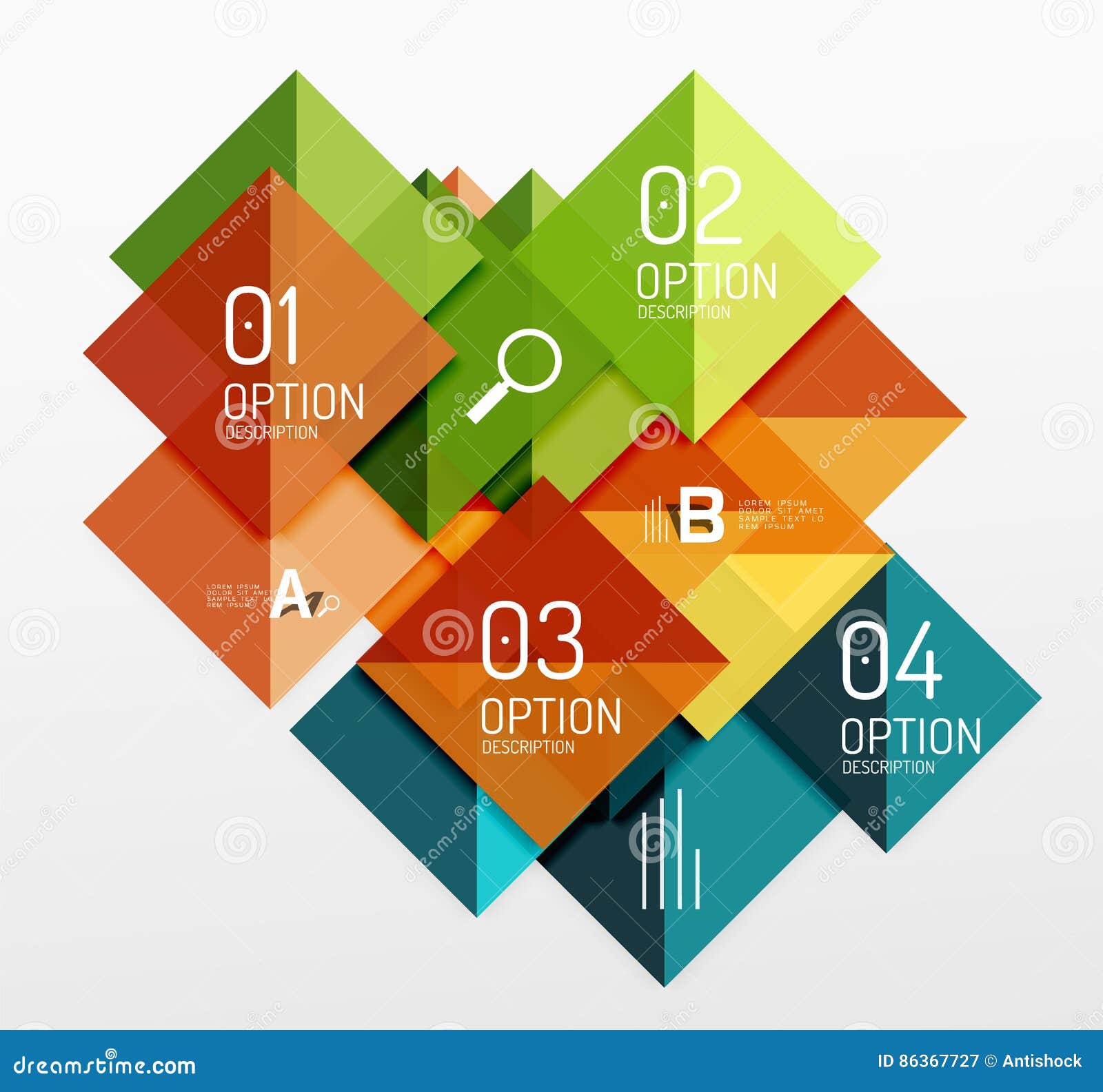Modern Square Composition, Abstract Banner Stock Illustration ...