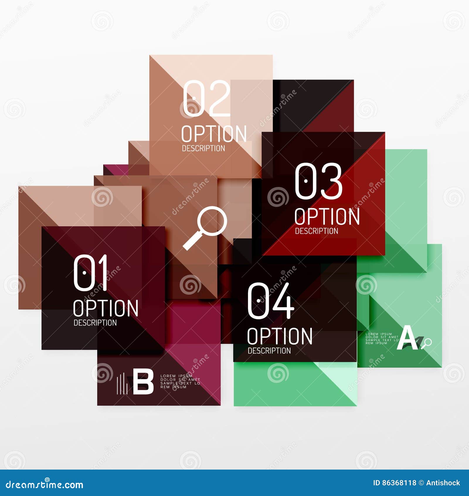 Modern Square Composition, Abstract Banner Stock Illustration ...