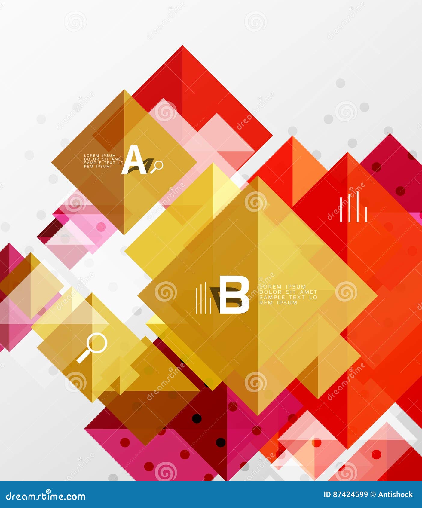 Modern Square Composition, Abstract Banner Stock Illustration ...
