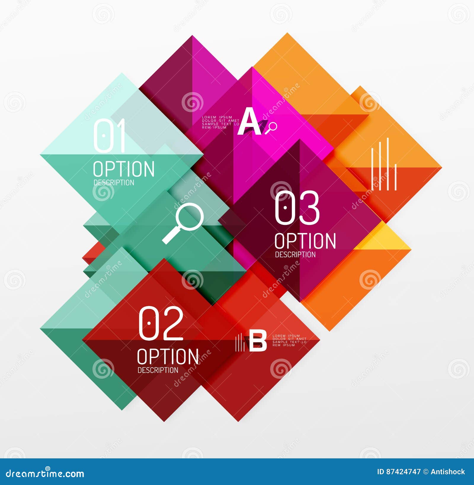 Modern Square Composition, Abstract Banner Stock Illustration ...