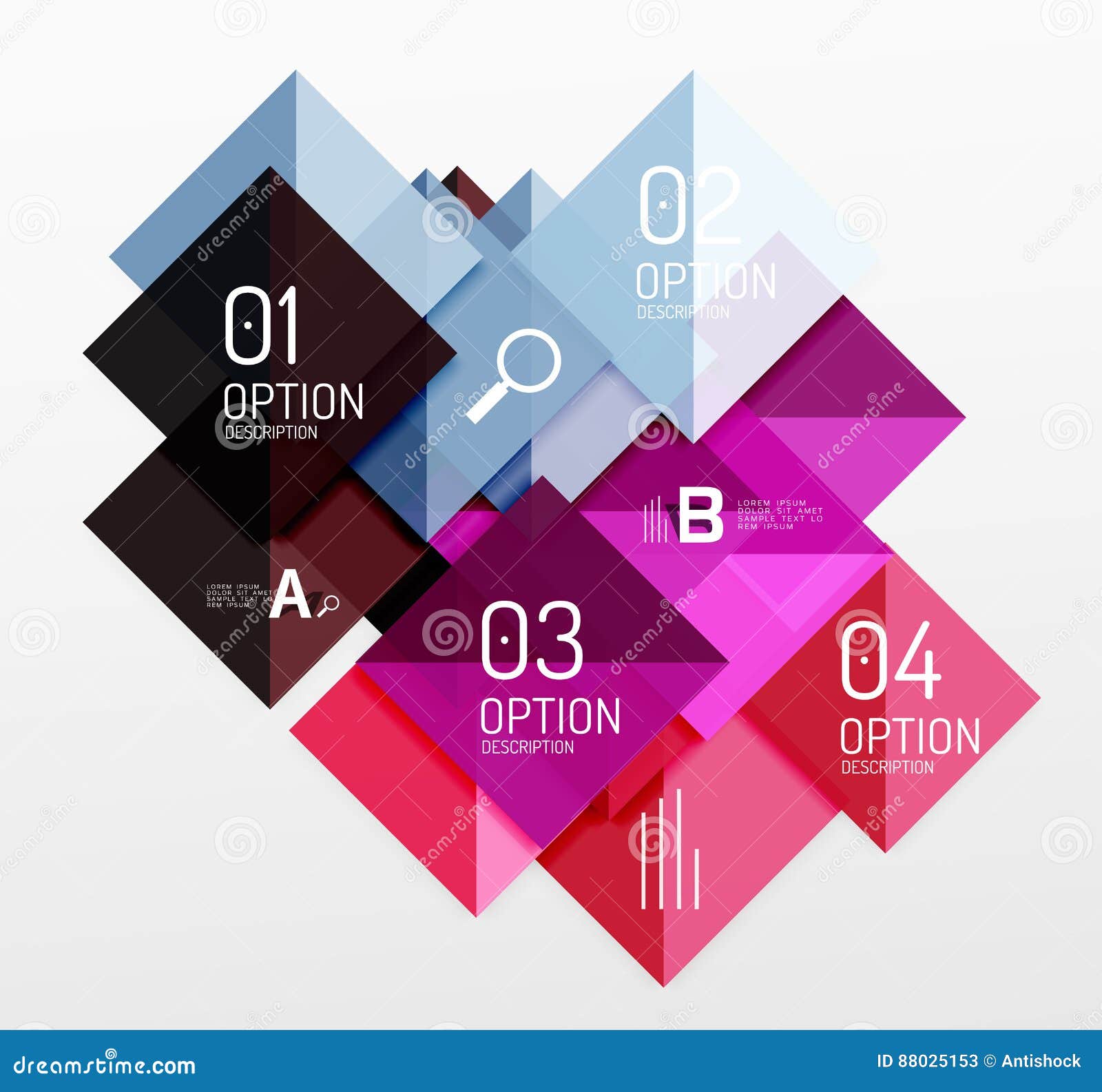 Modern Square Composition, Abstract Banner Stock Illustration ...