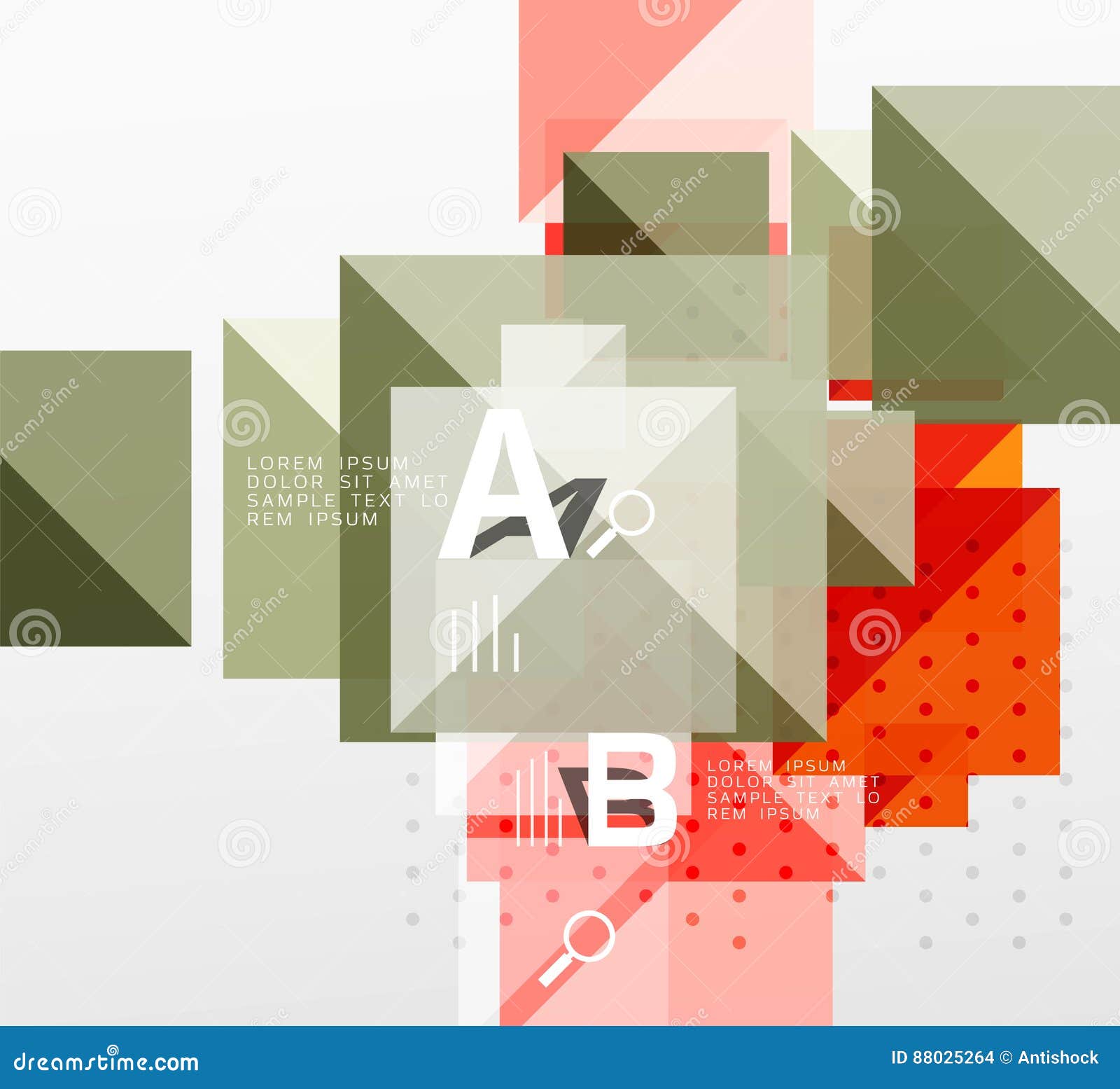 Modern Square Composition, Abstract Banner Stock Illustration ...
