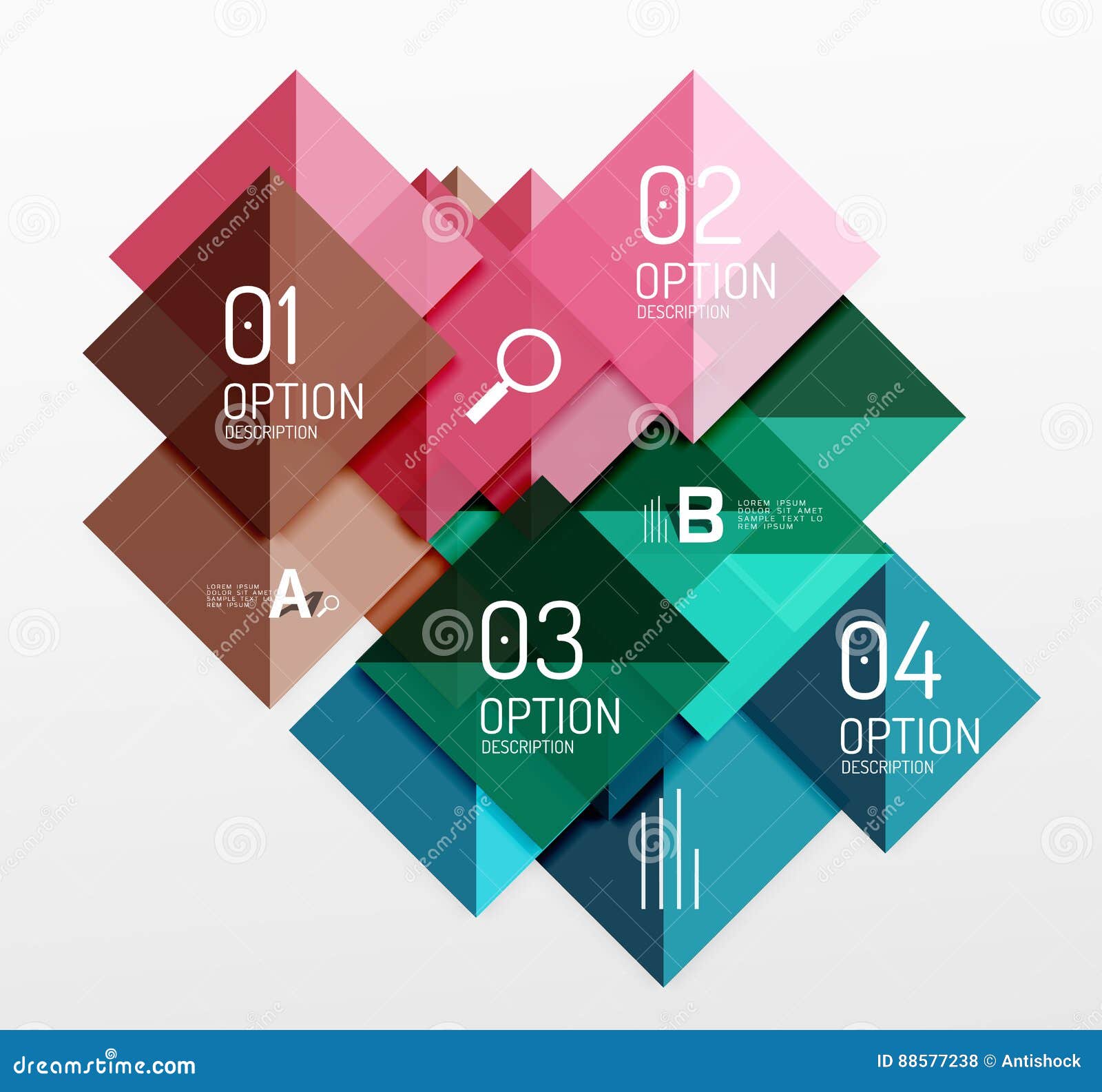 Modern Square Composition, Abstract Banner Stock Illustration ...