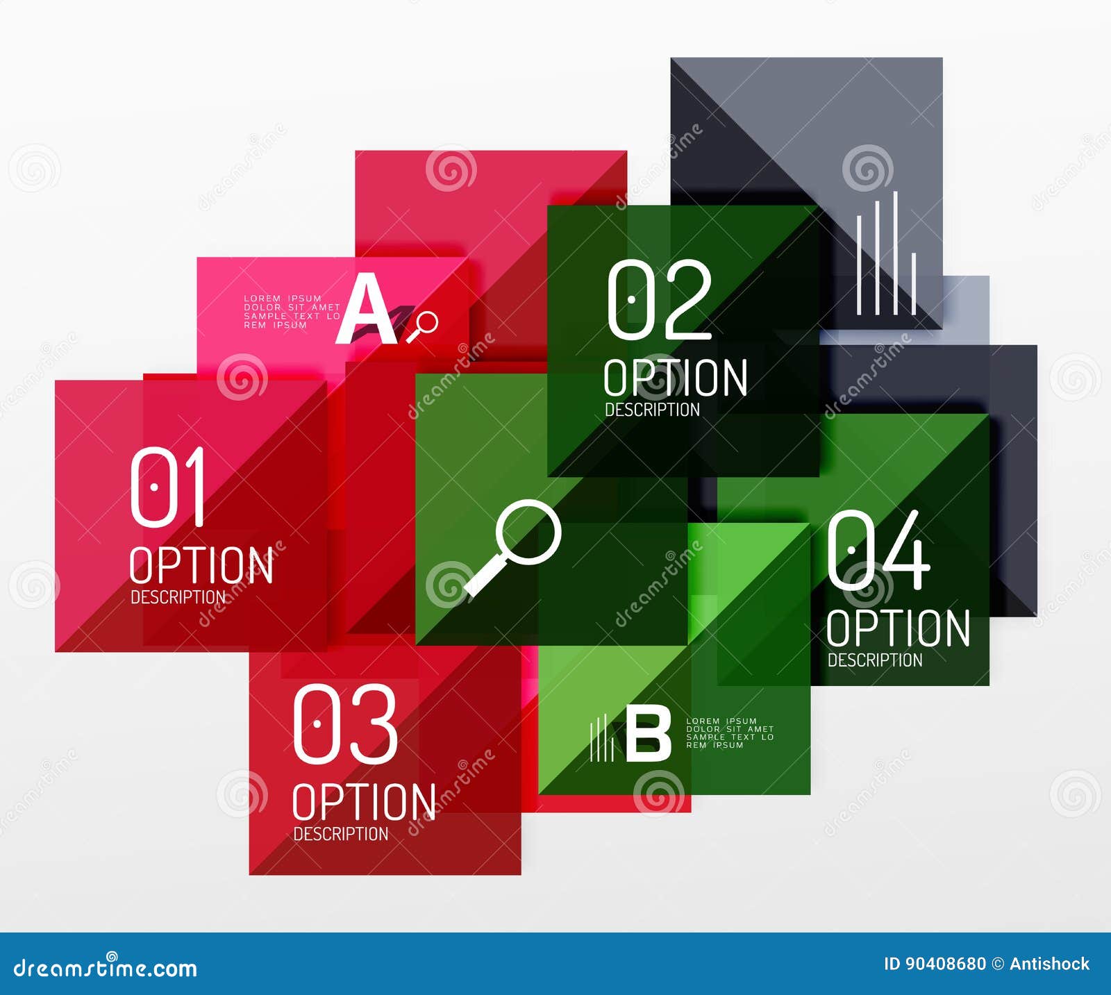 Modern Square Composition, Abstract Banner Stock Vector - Illustration ...