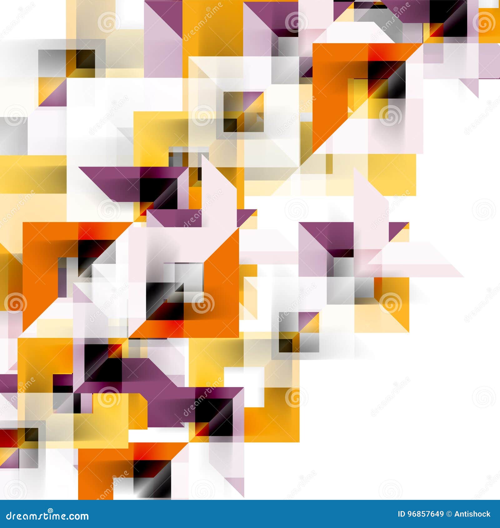 Modern Square Geometric Pattern Design on White Stock Vector ...