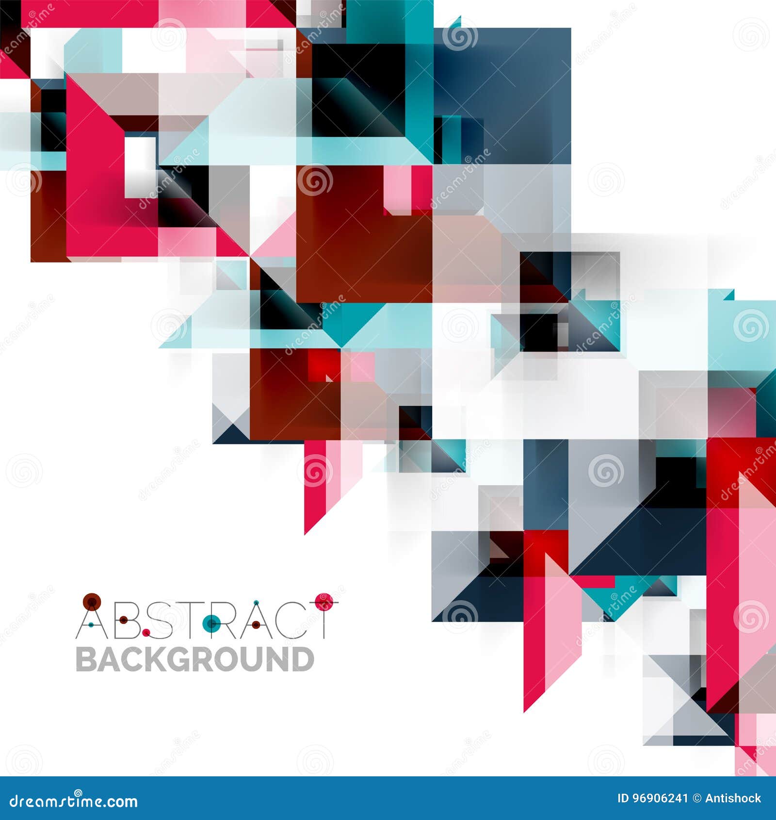 Modern Square Geometric Pattern Design on White Stock Vector ...