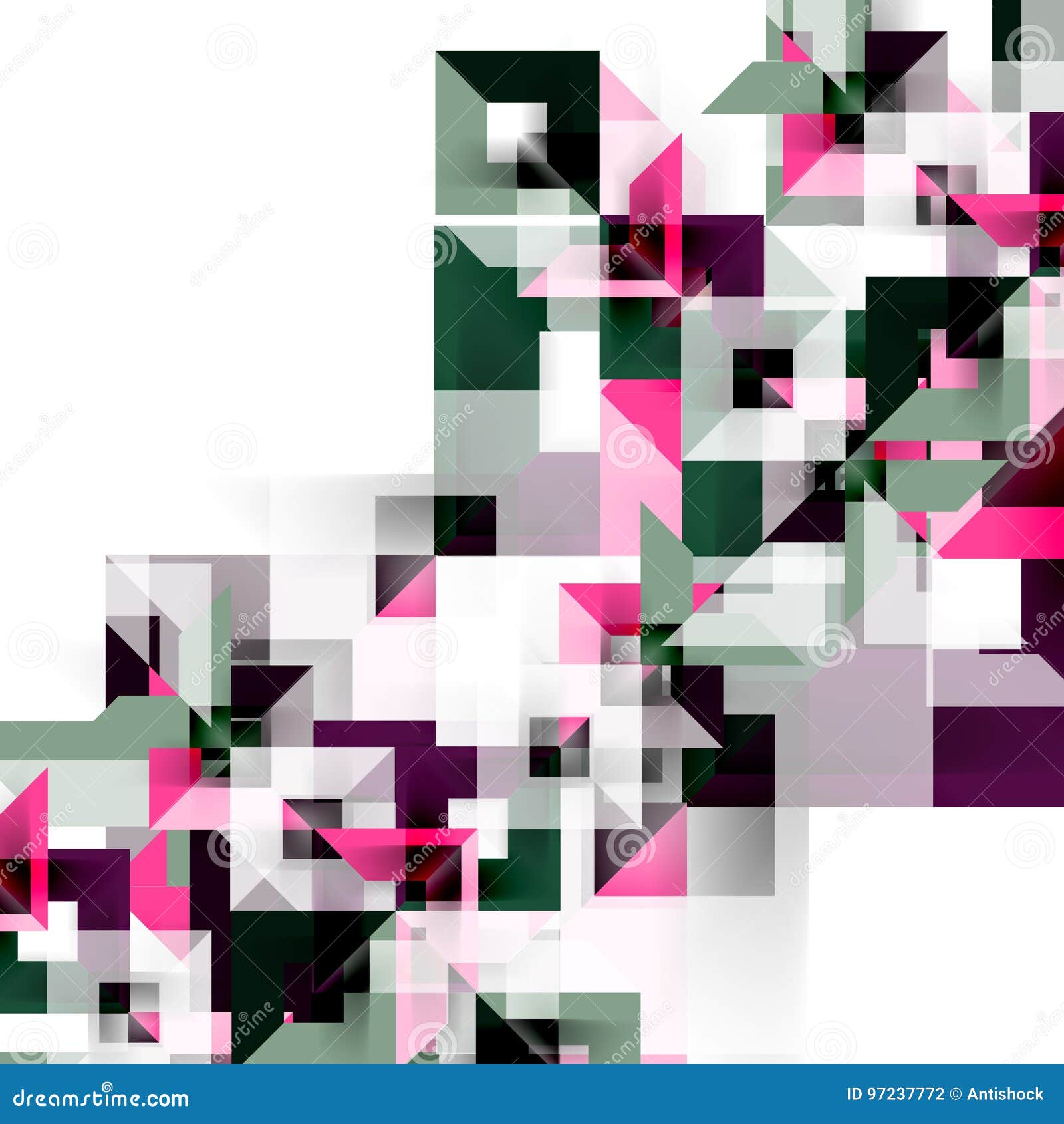 Modern Square Geometric Pattern Design on White Stock Vector ...