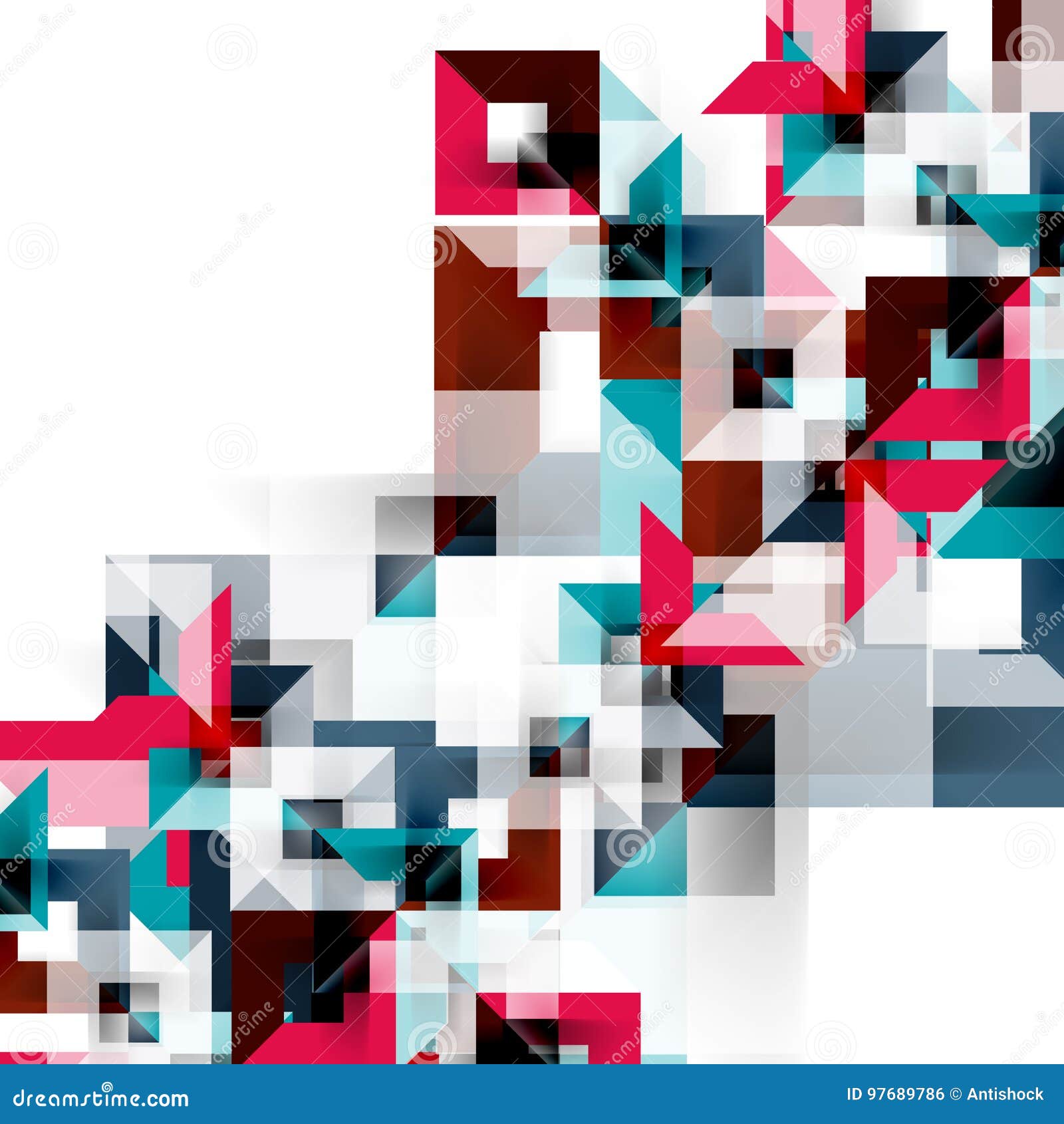 Modern Square Geometric Pattern Design on White Stock Vector ...