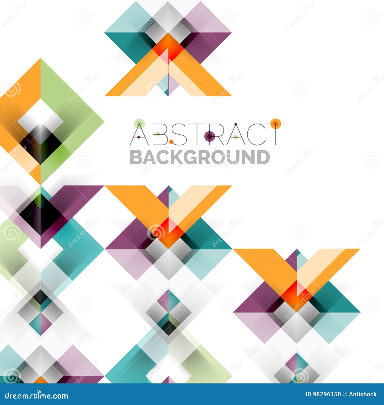 Modern Square Geometric Pattern Design on White Stock Vector ...