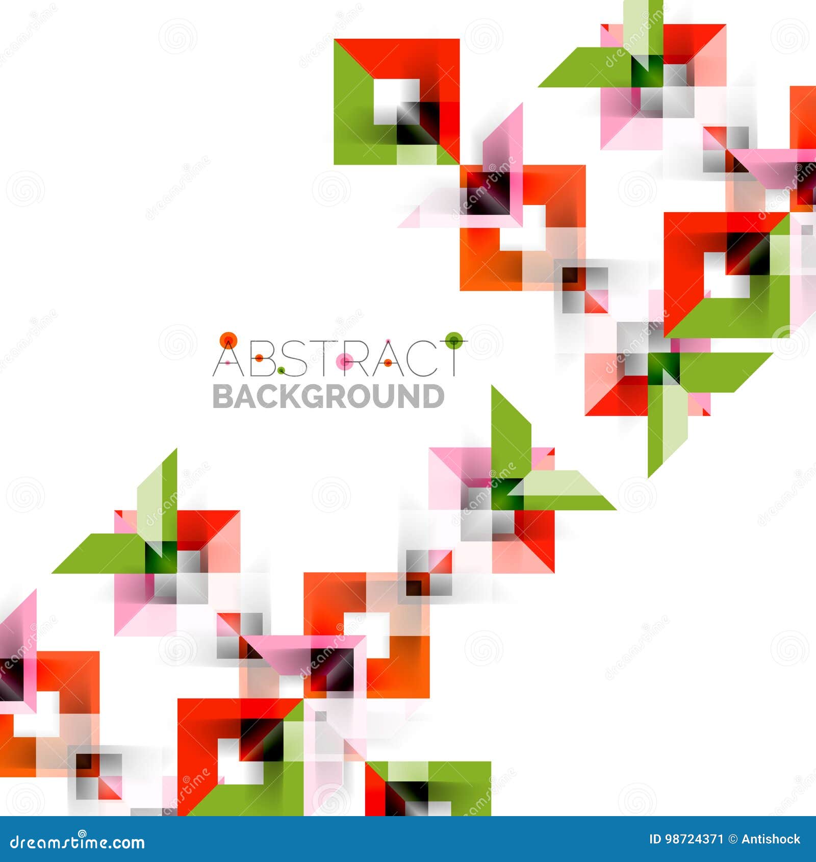 Modern Square Geometric Pattern Design on White Stock Vector ...