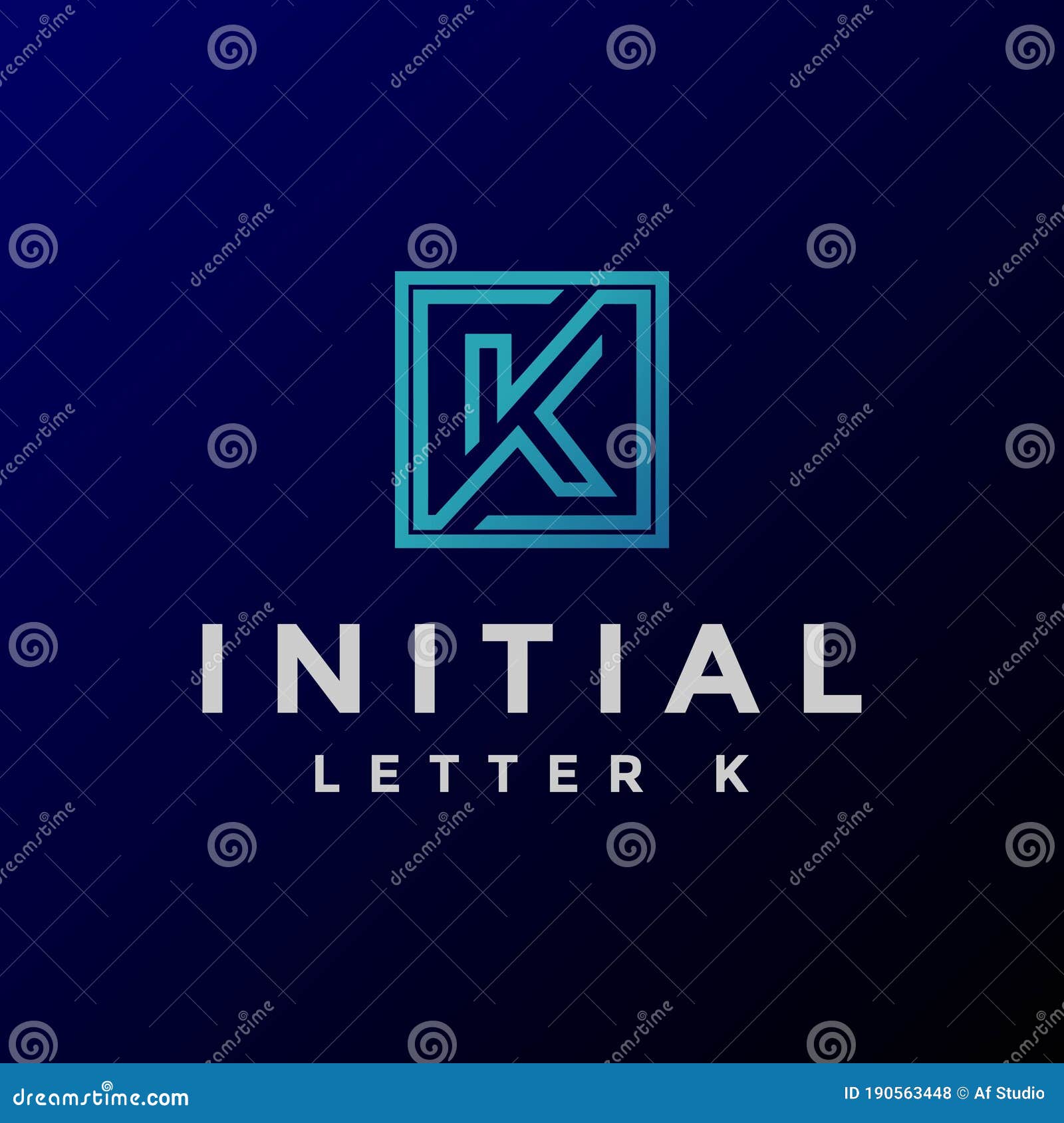 Modern Square Initial Letter K Line Style Logo Design Vector Stock ...