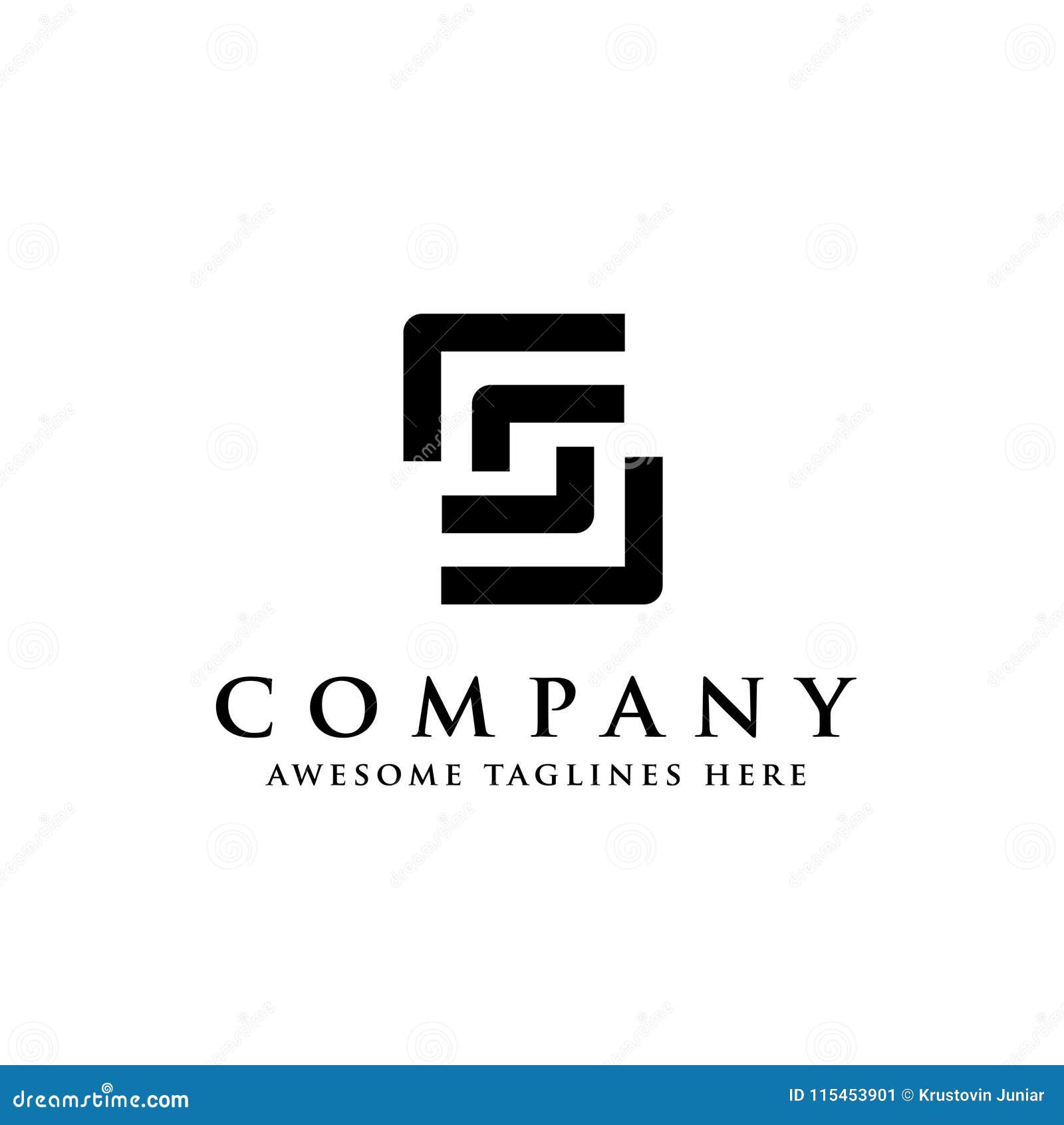 Modern Square Letter S Logo Stock Vector - Illustration of industry ...