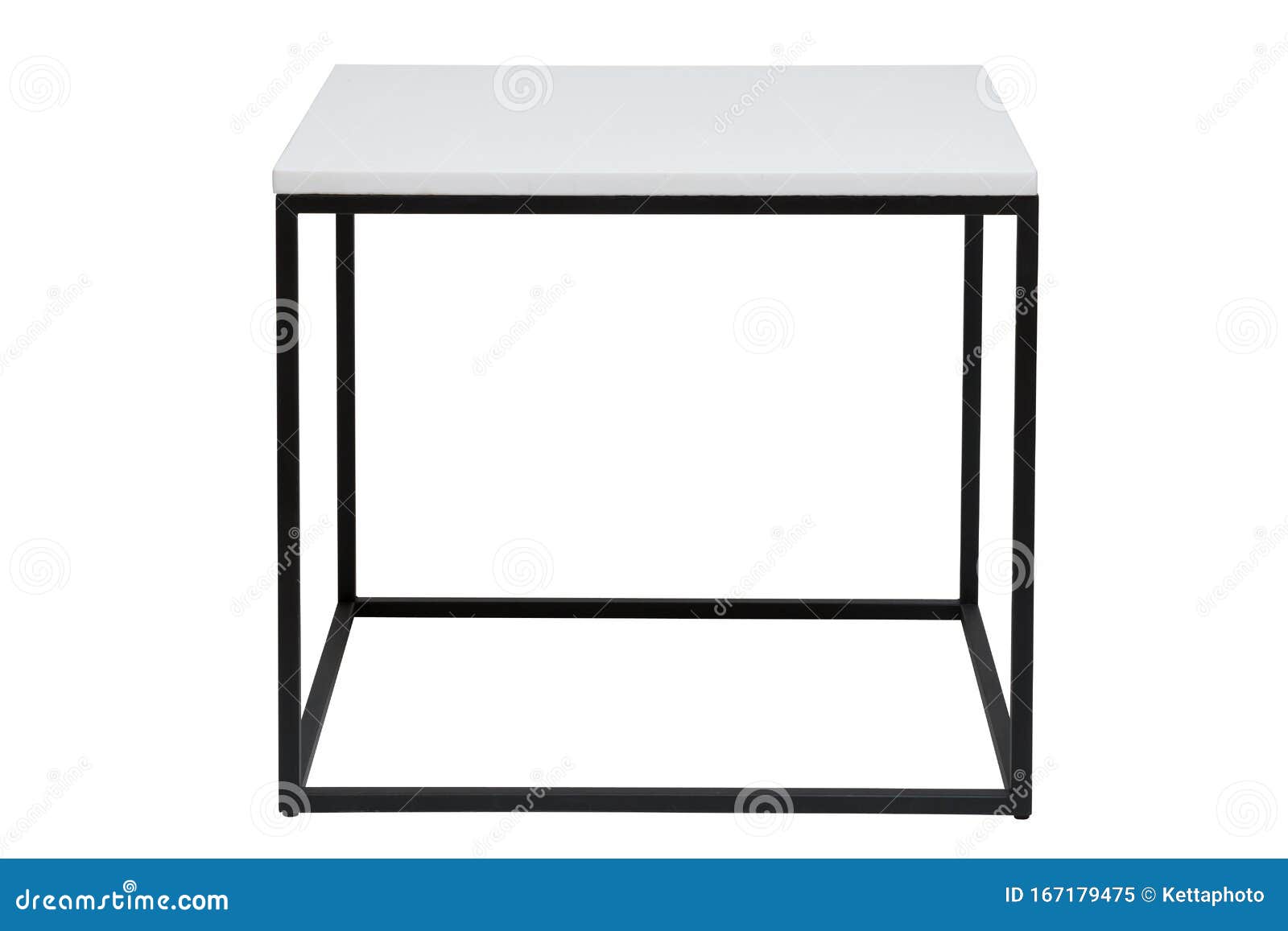 Modern square metal table stock image. Image of home - 167179475