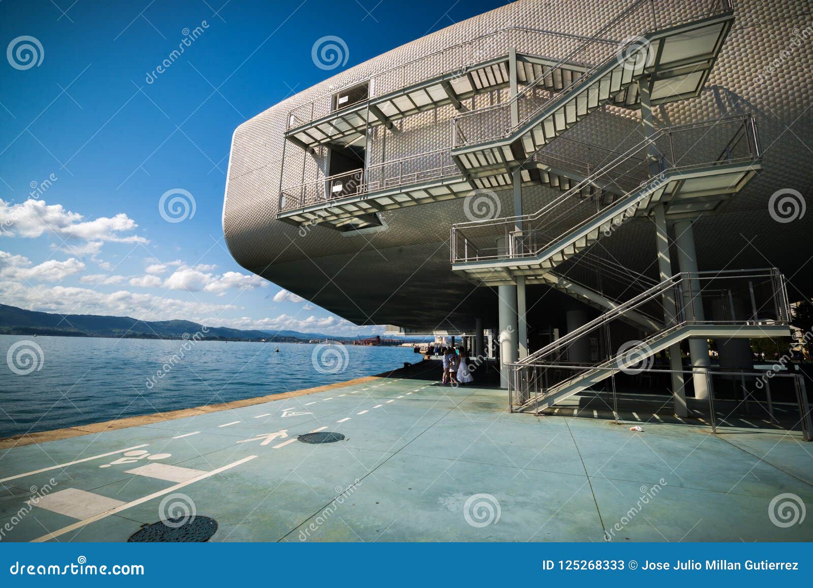 Modern square of Santander editorial stock photo. Image of famous ...
