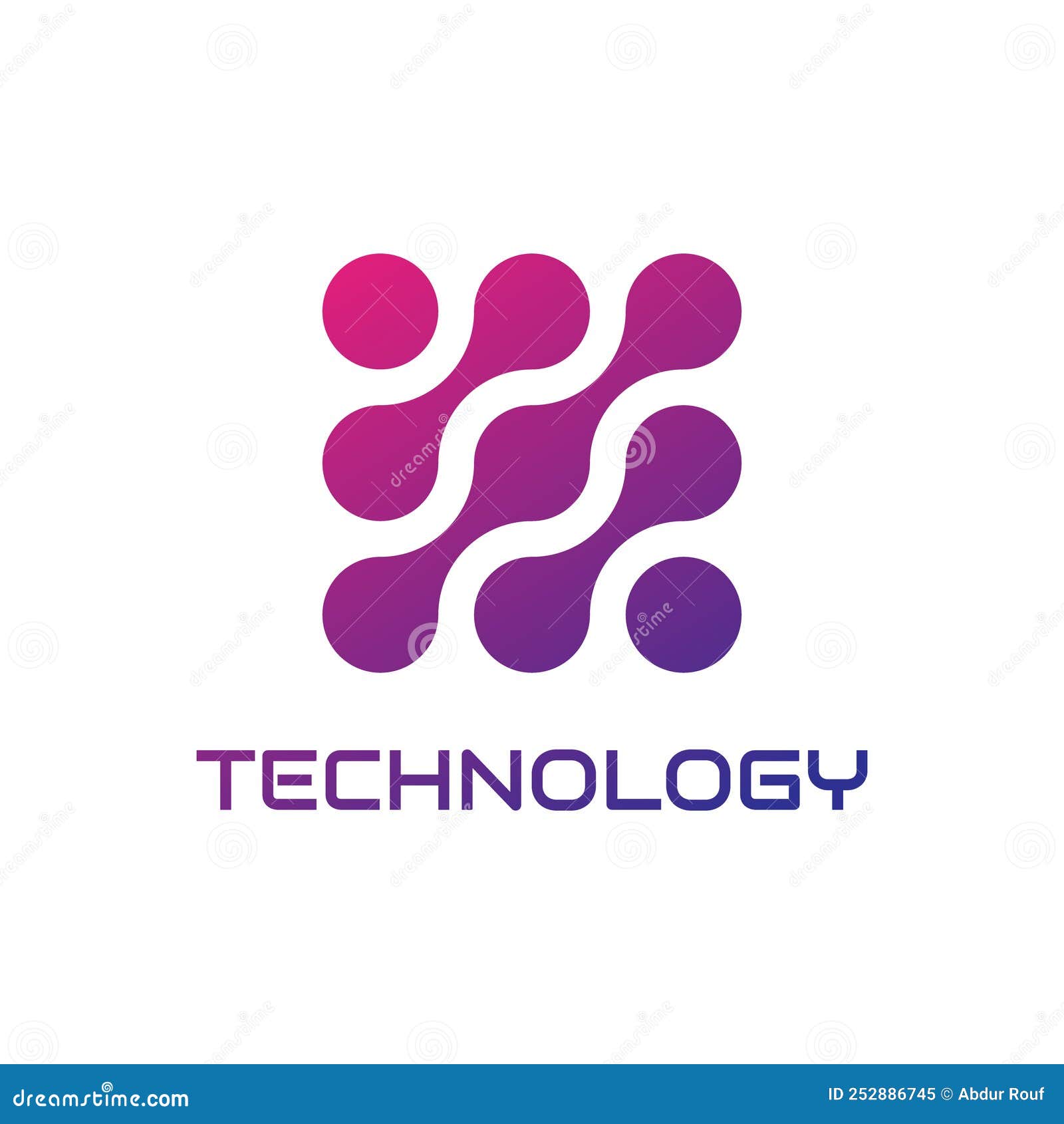 Modern Square Tech Logo Design Stock Vector - Illustration of ...