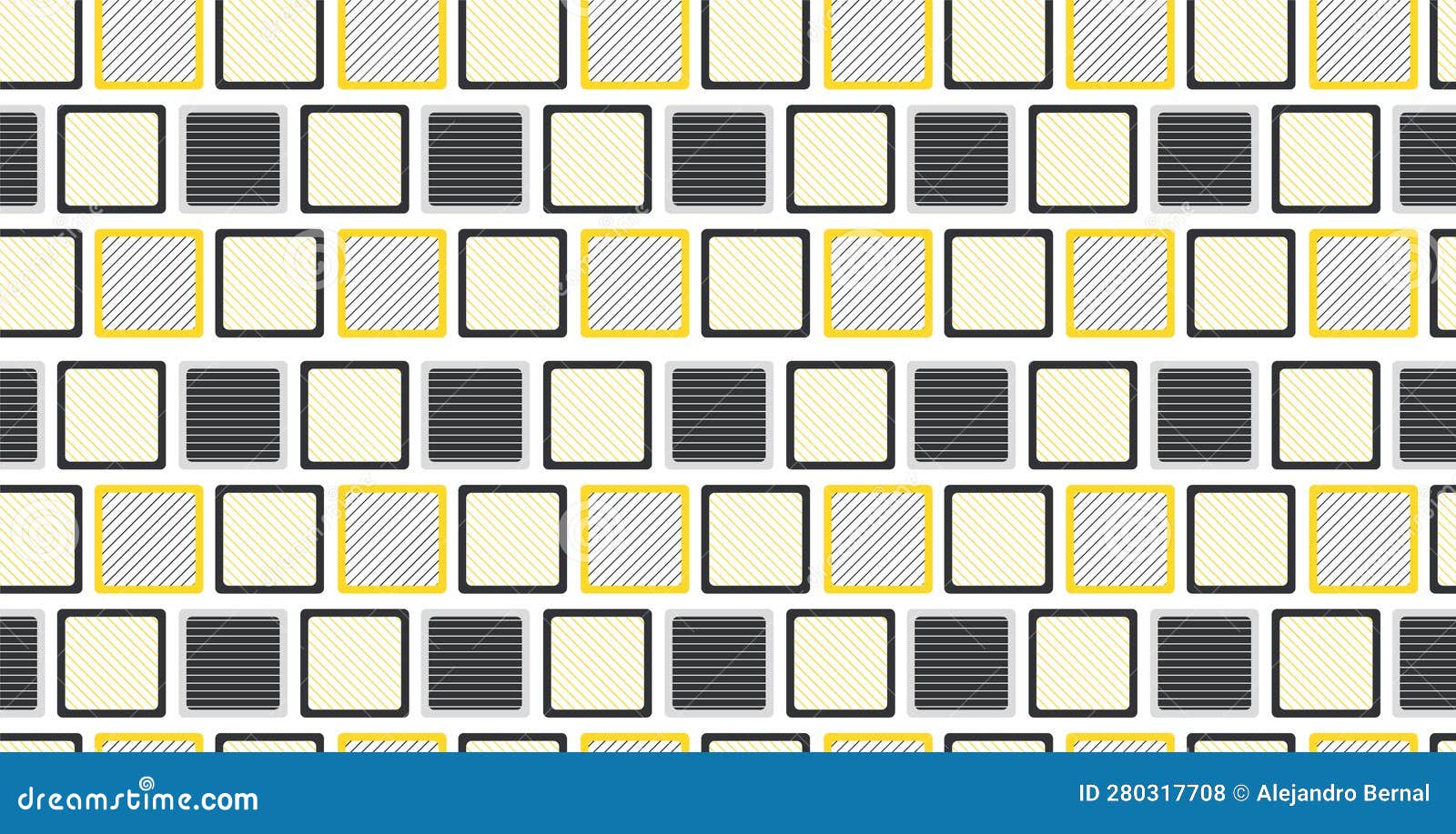 Modern Squares and Grids Seamless Stock Illustration - Illustration of ...