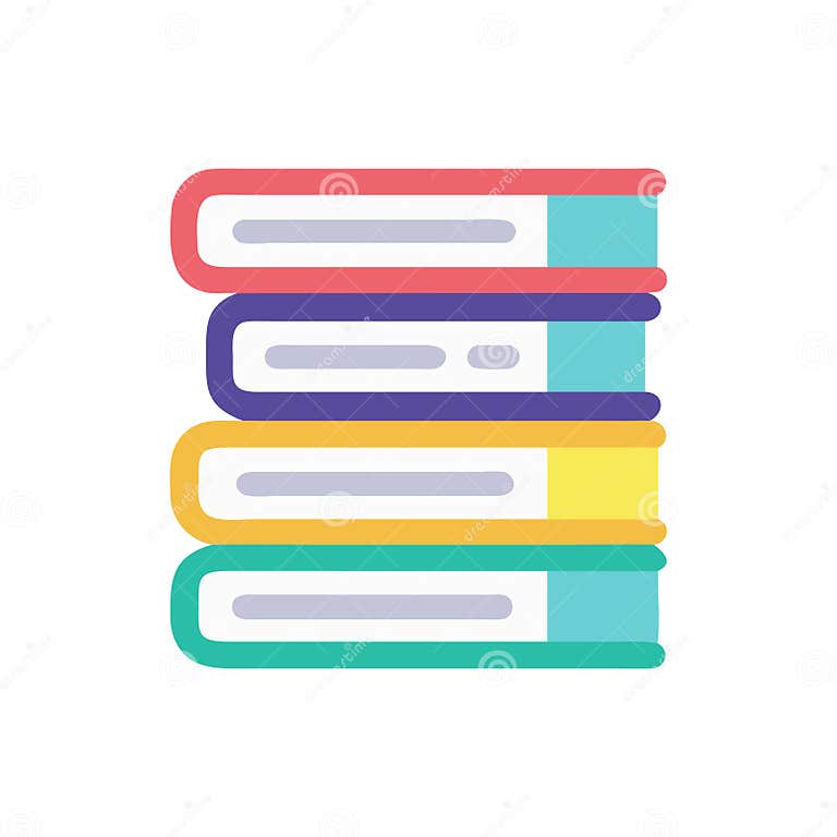 Modern Stack of Books Icon stock vector. Illustration of education ...