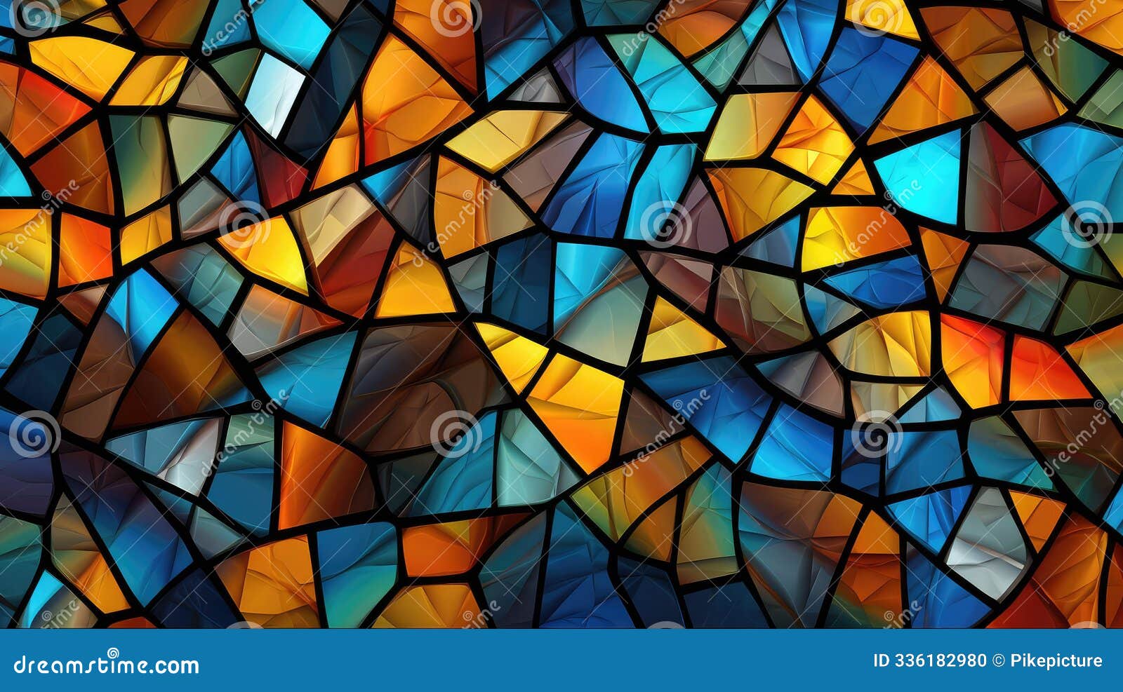 Modern Stained Glass Seamless Texture Stock Illustration - Illustration ...