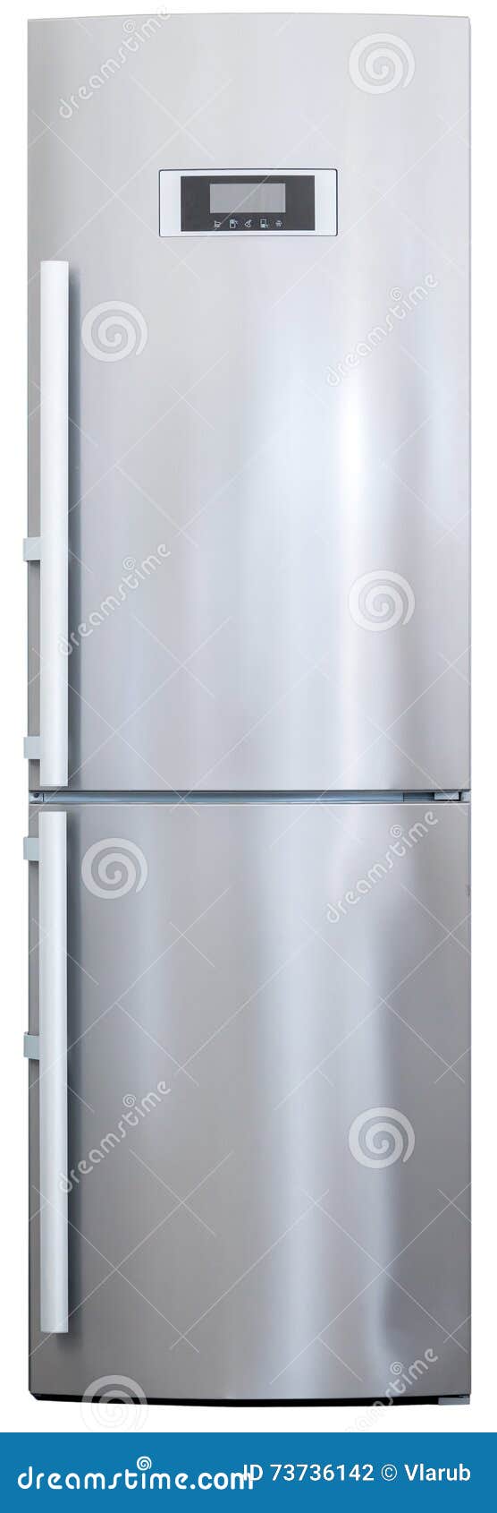 Modern Stainless-steel Refrigerator Front View Stock Photo - Image of ...