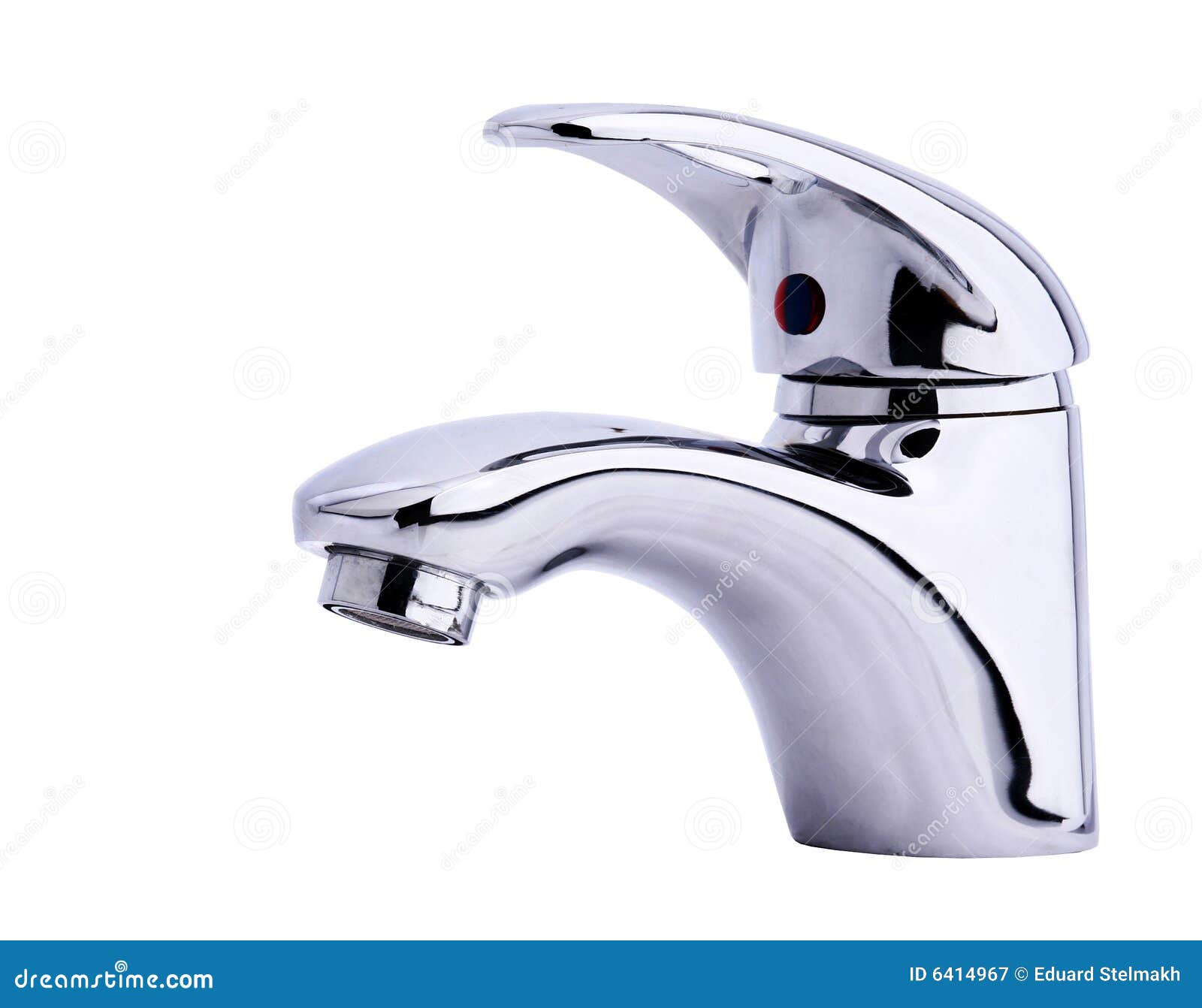 Modern Stainless Steel Tap. Isolated on White. Stock Image - Image of ...