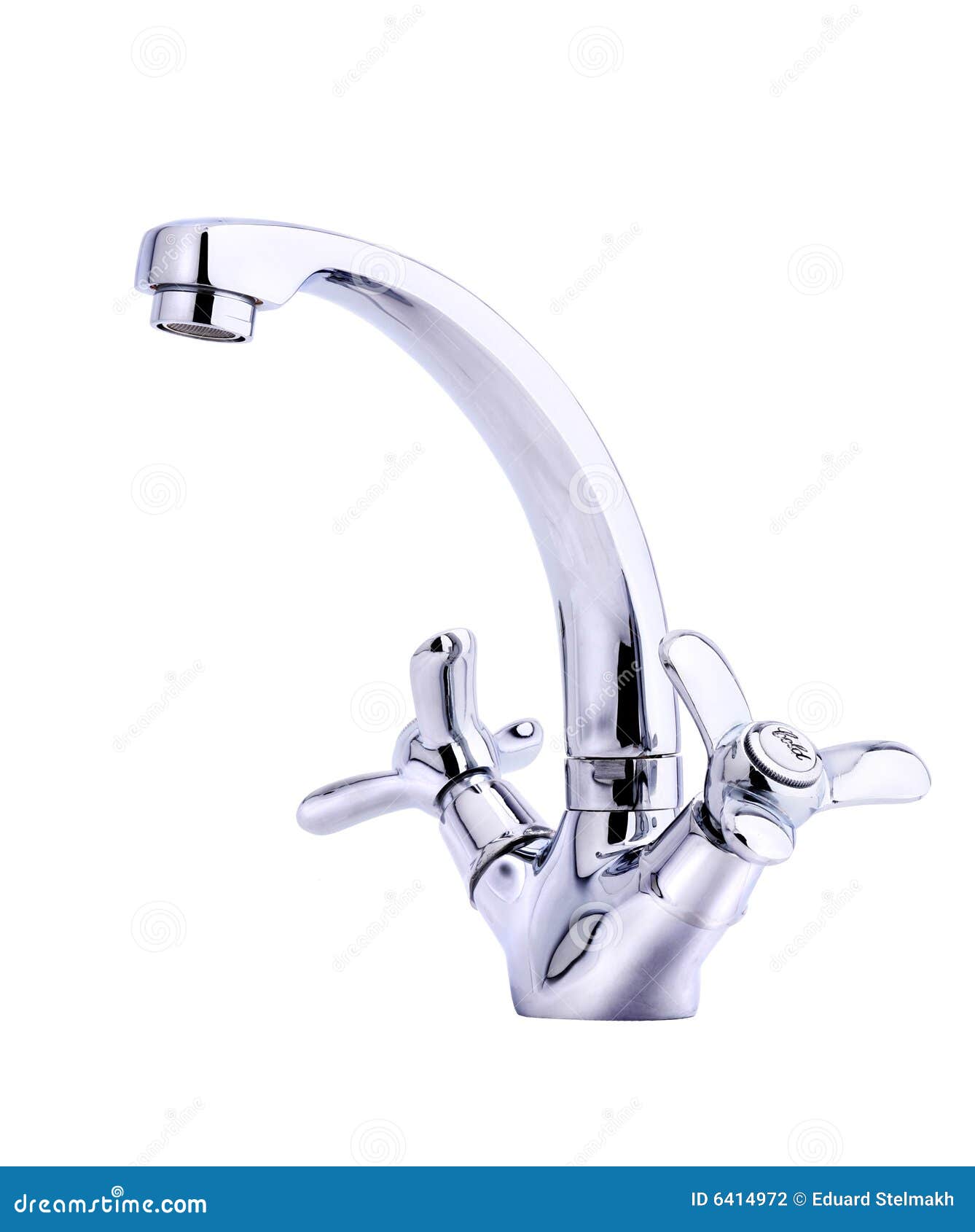 Modern Stainless Steel Tap. Isolated on White. Stock Photo - Image of ...