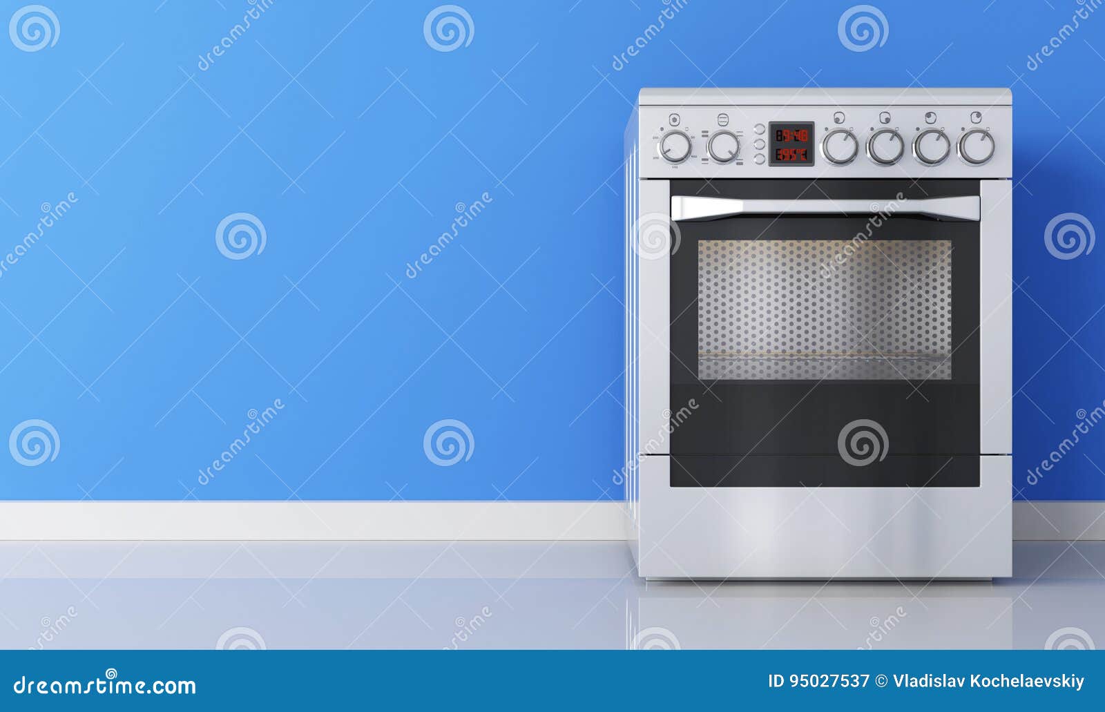 Modern stainless stove stock illustration. Illustration of range - 95027537