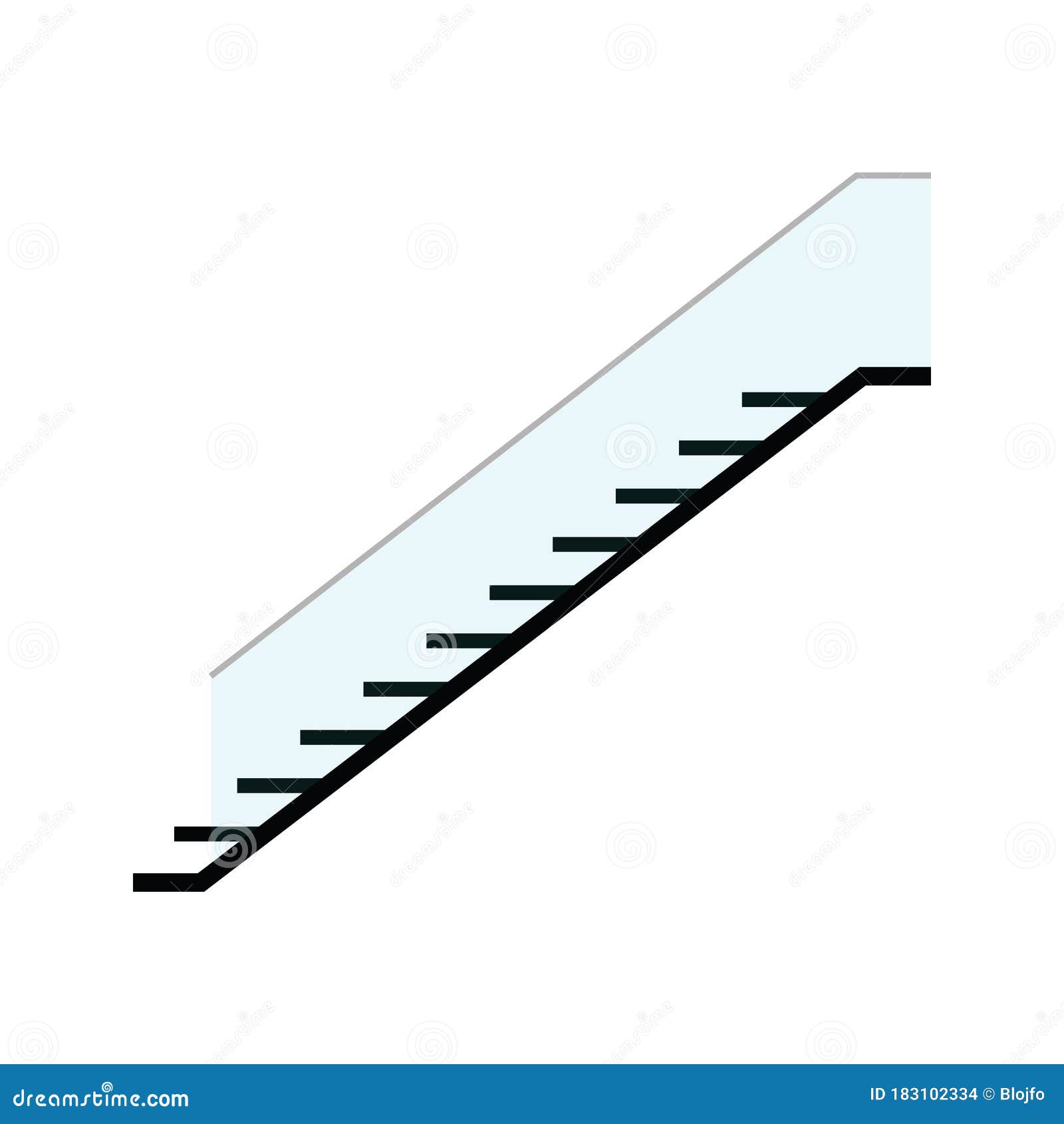 Modern stair vector stock vector. Illustration of glass - 183102334