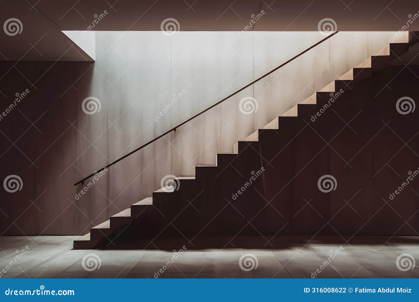 Modern Staircase on Gradient Wall Evokes Calm and Progress with ...