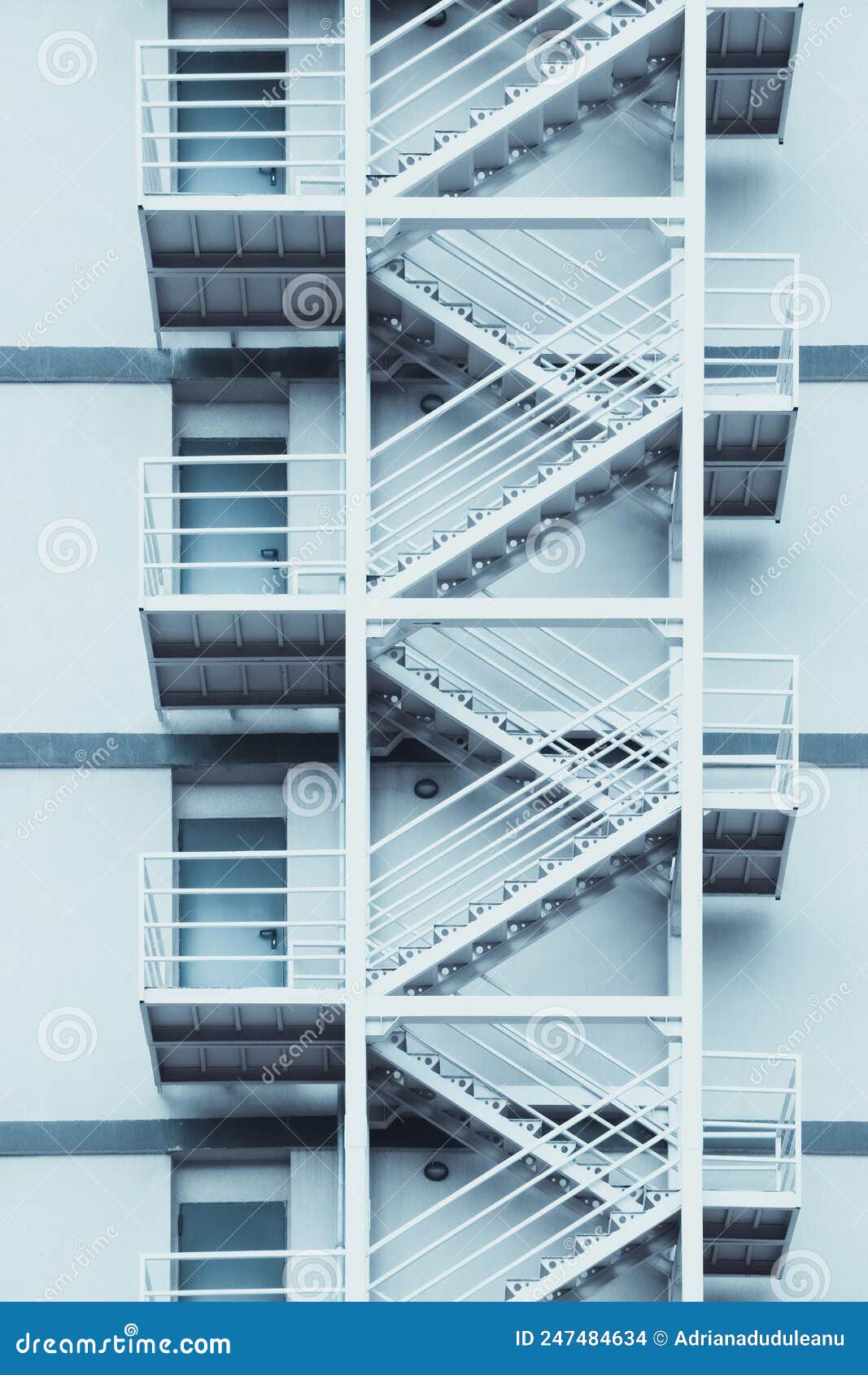 Staircase outside building stock photo. Image of line - 247484634