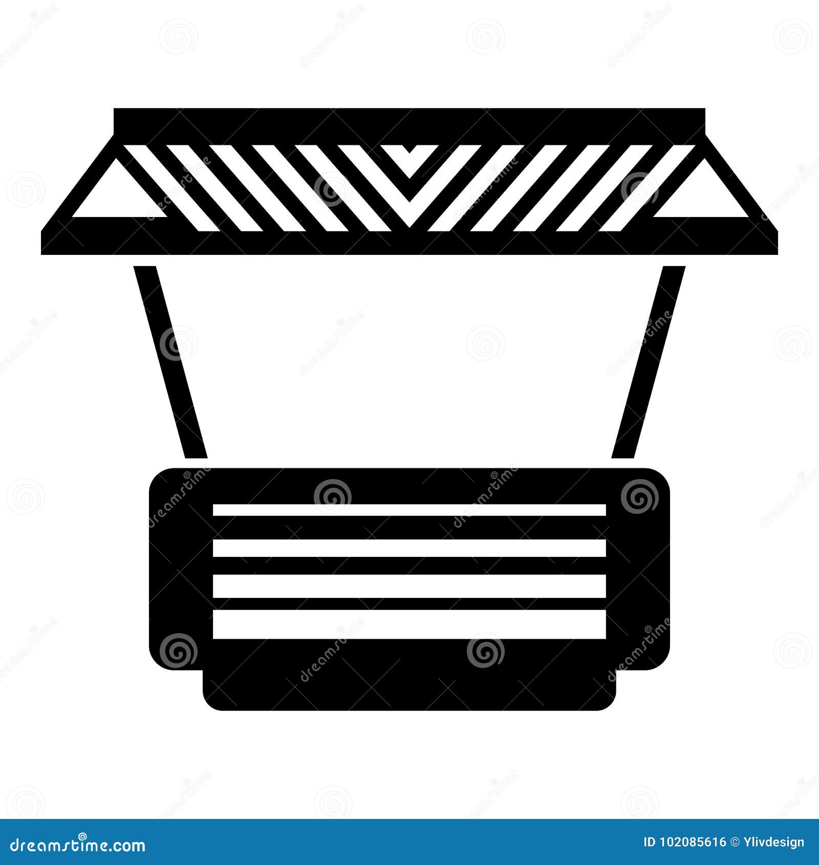 Modern Stall Icon, Simple Black Style Stock Vector - Illustration of ...