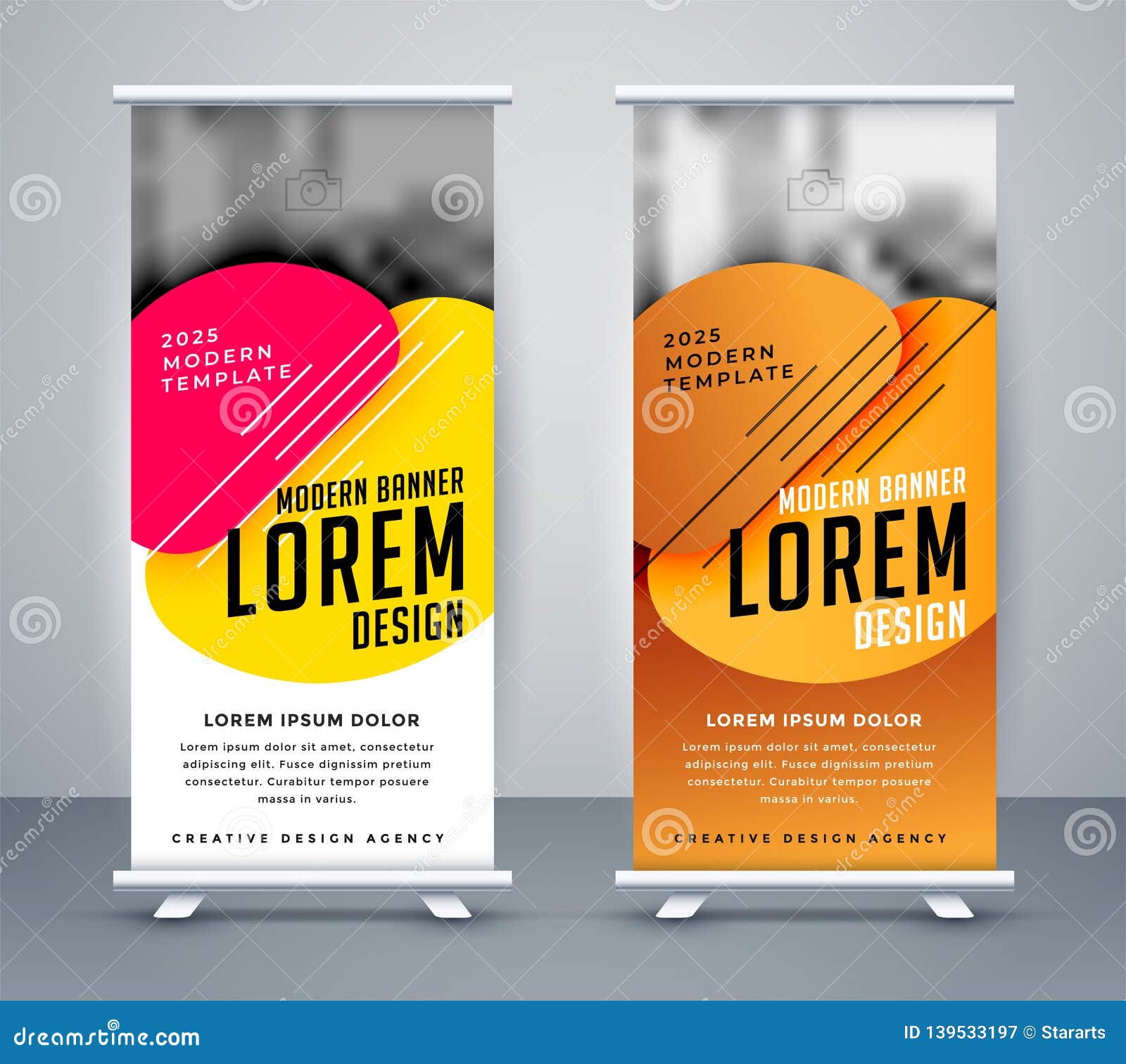 Modern Standee Design in Abstract Style Stock Vector - Illustration of ...