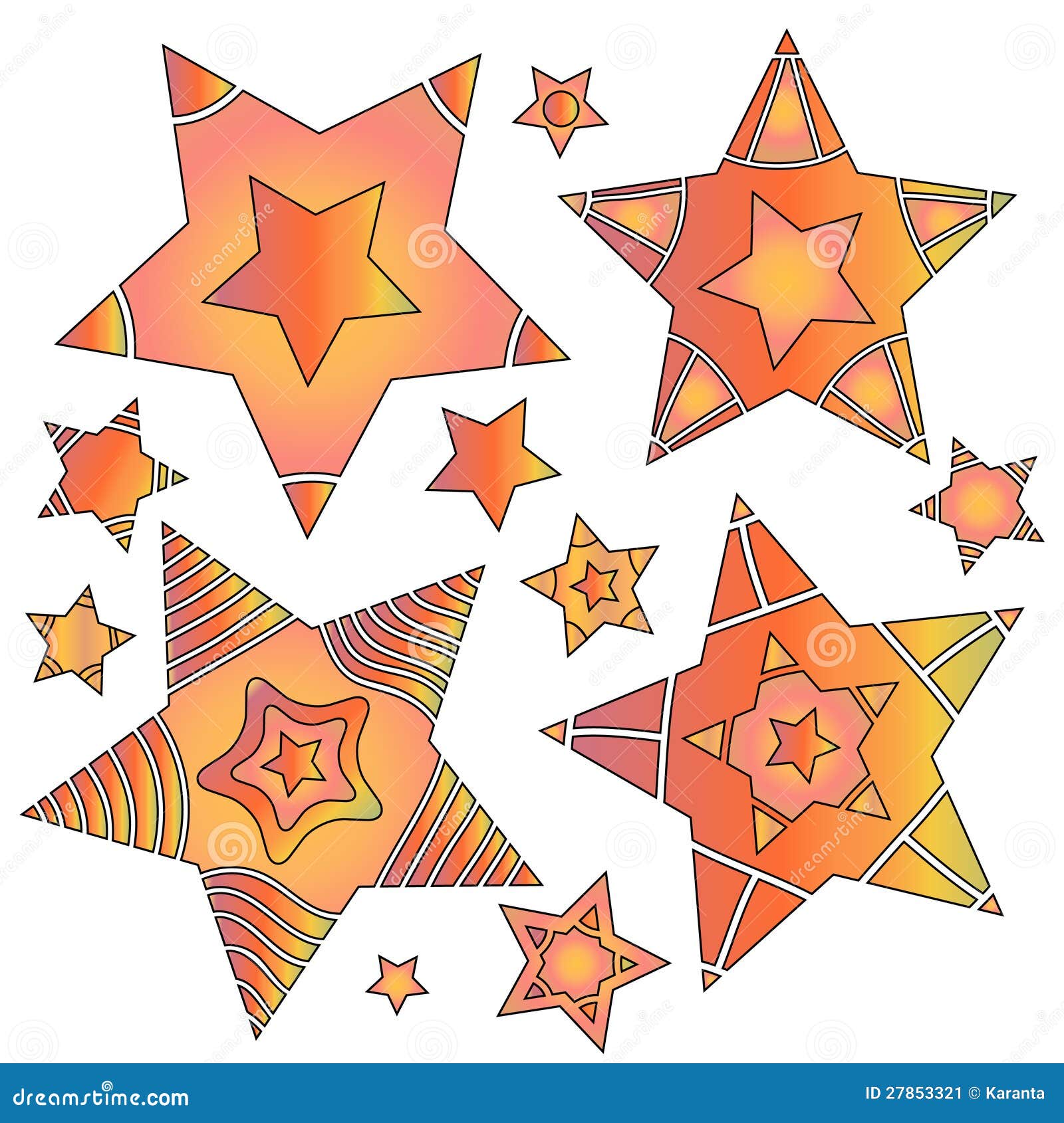 Modern star collection stock illustration. Illustration of graphic ...