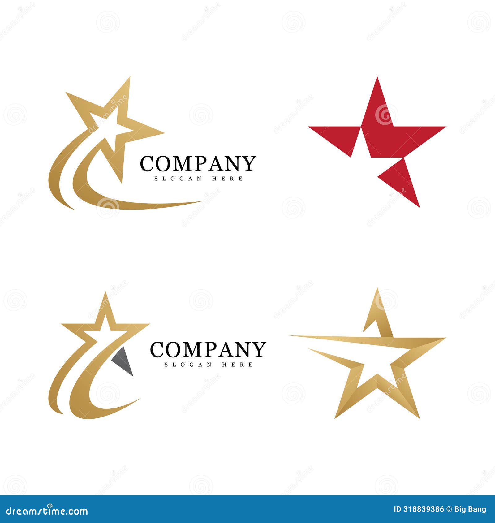 Modern Stars Logo Design Vector Concept Stock Vector - Illustration of ...