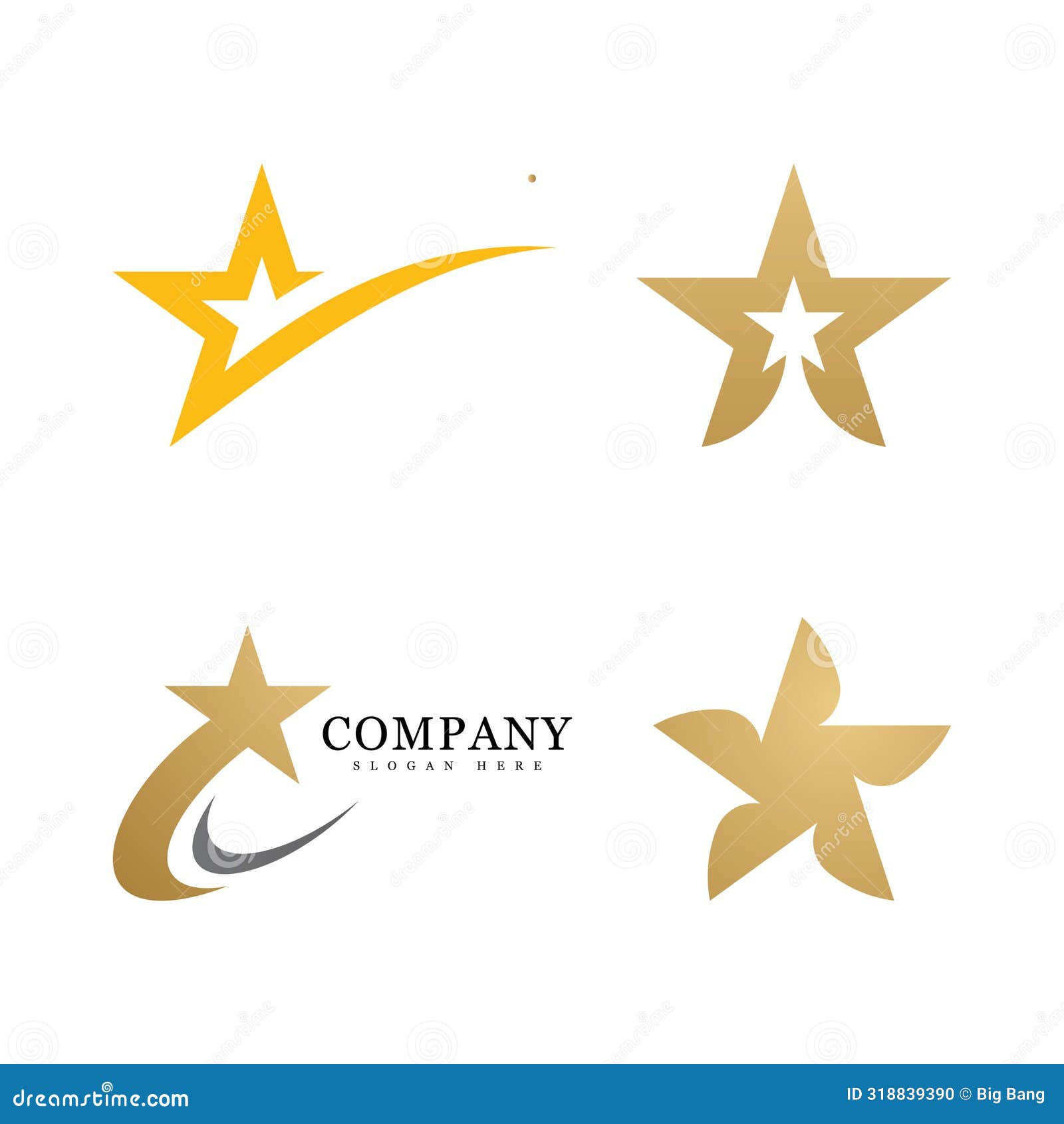 Modern Stars Logo Design Vector Concept Stock Vector - Illustration of ...