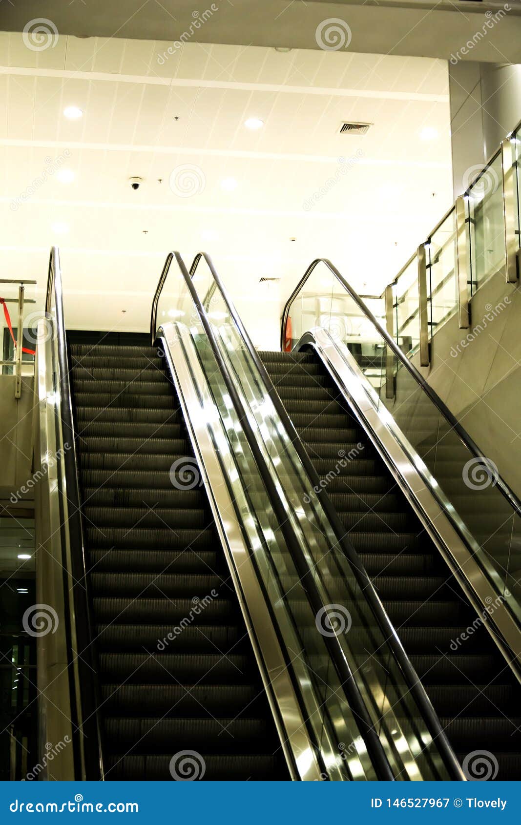 Modern Station Escalator and Architecture Interior Design Stock Image ...