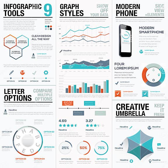 Modern Statistics and Info Graphic Vector Elements for Business Stock ...