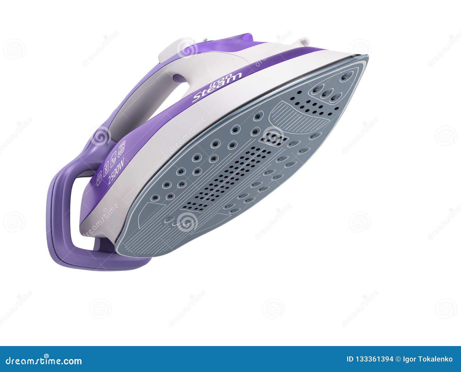 Modern Steam Iron 3d Render on White Stock Illustration - Illustration ...