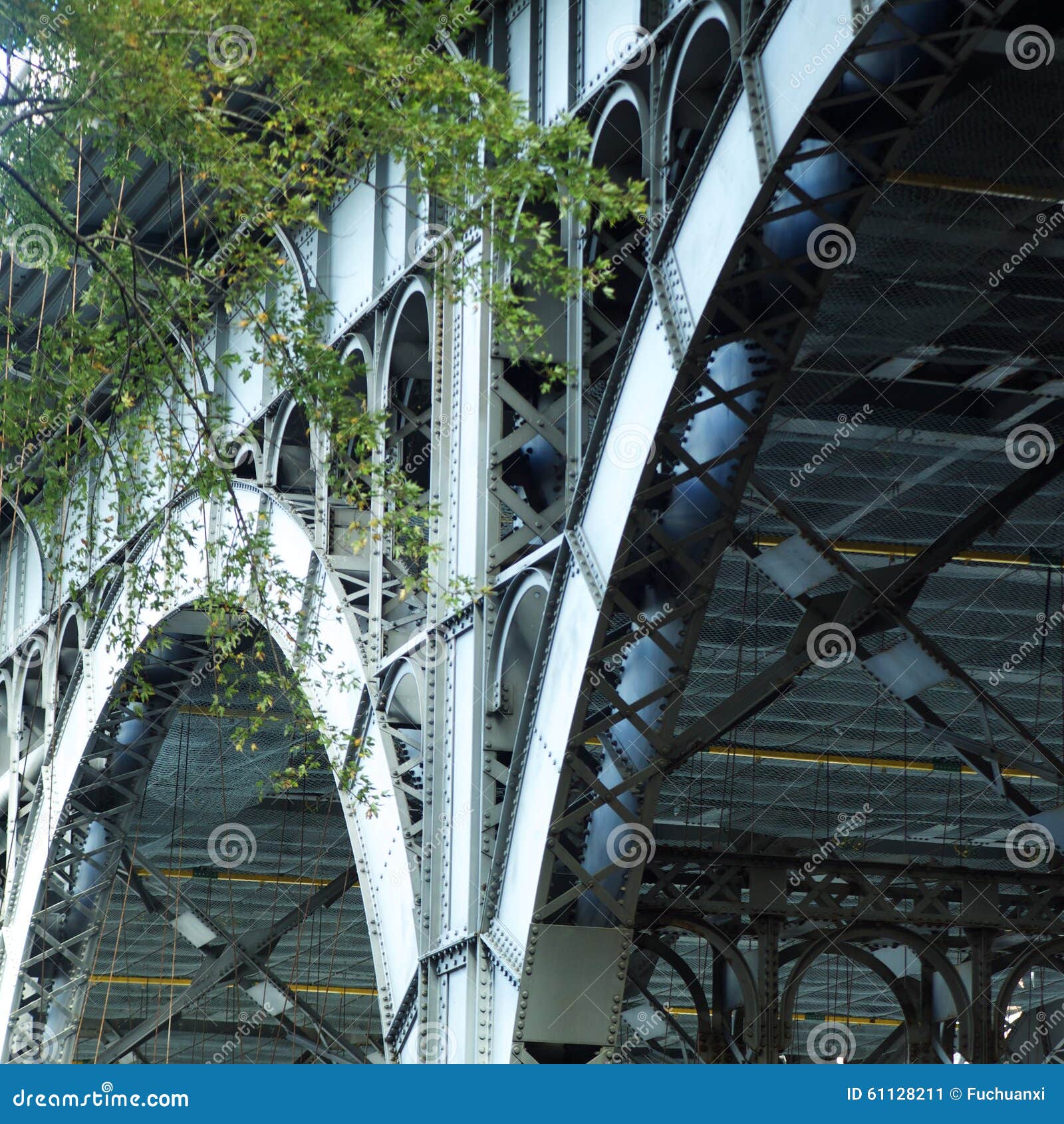 Modern Steel Bridge Structure Stand Stock Image - Image of newyork ...