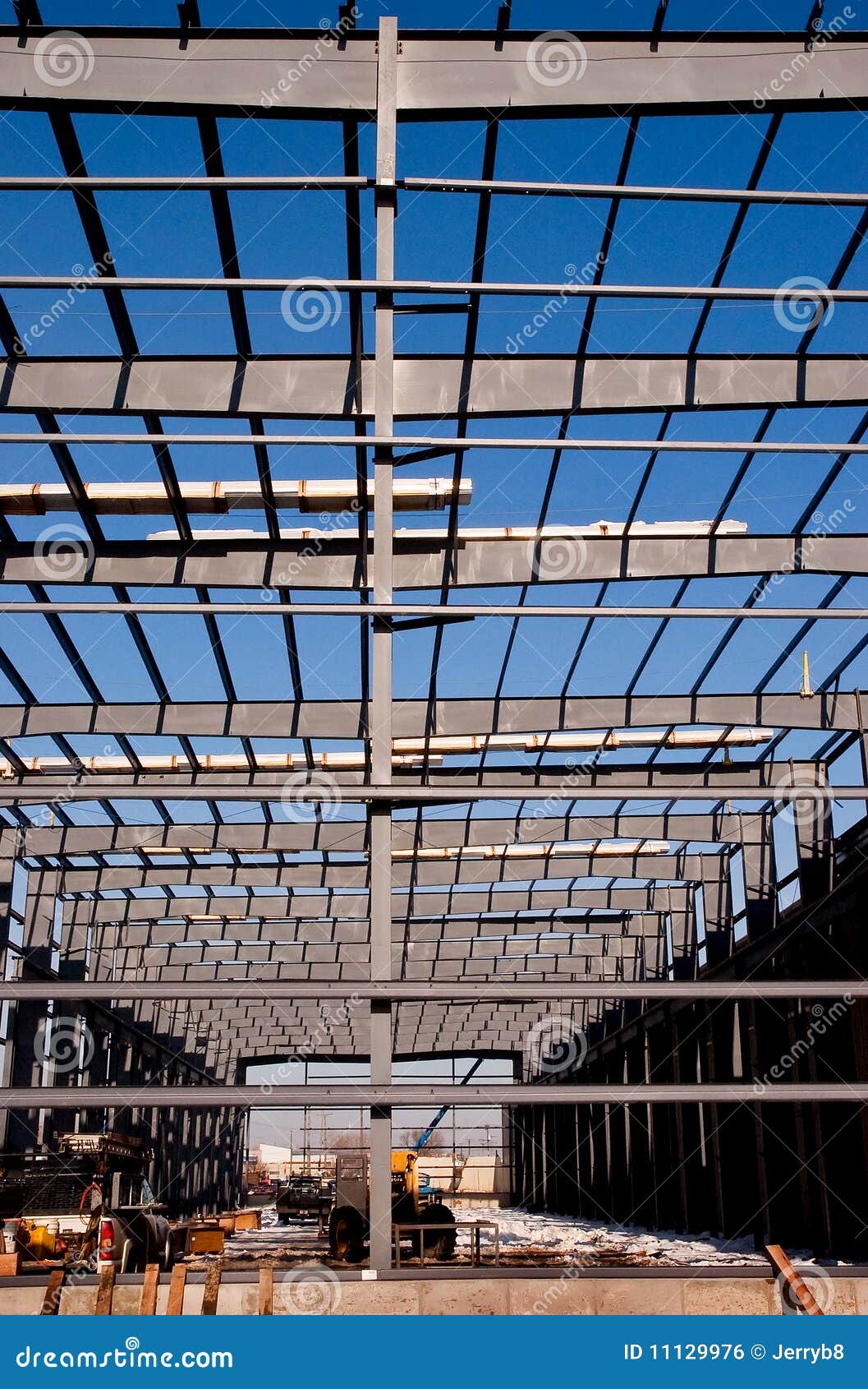 Modern Steel Building Frame Stock Photo - Image of rooftop, structure ...