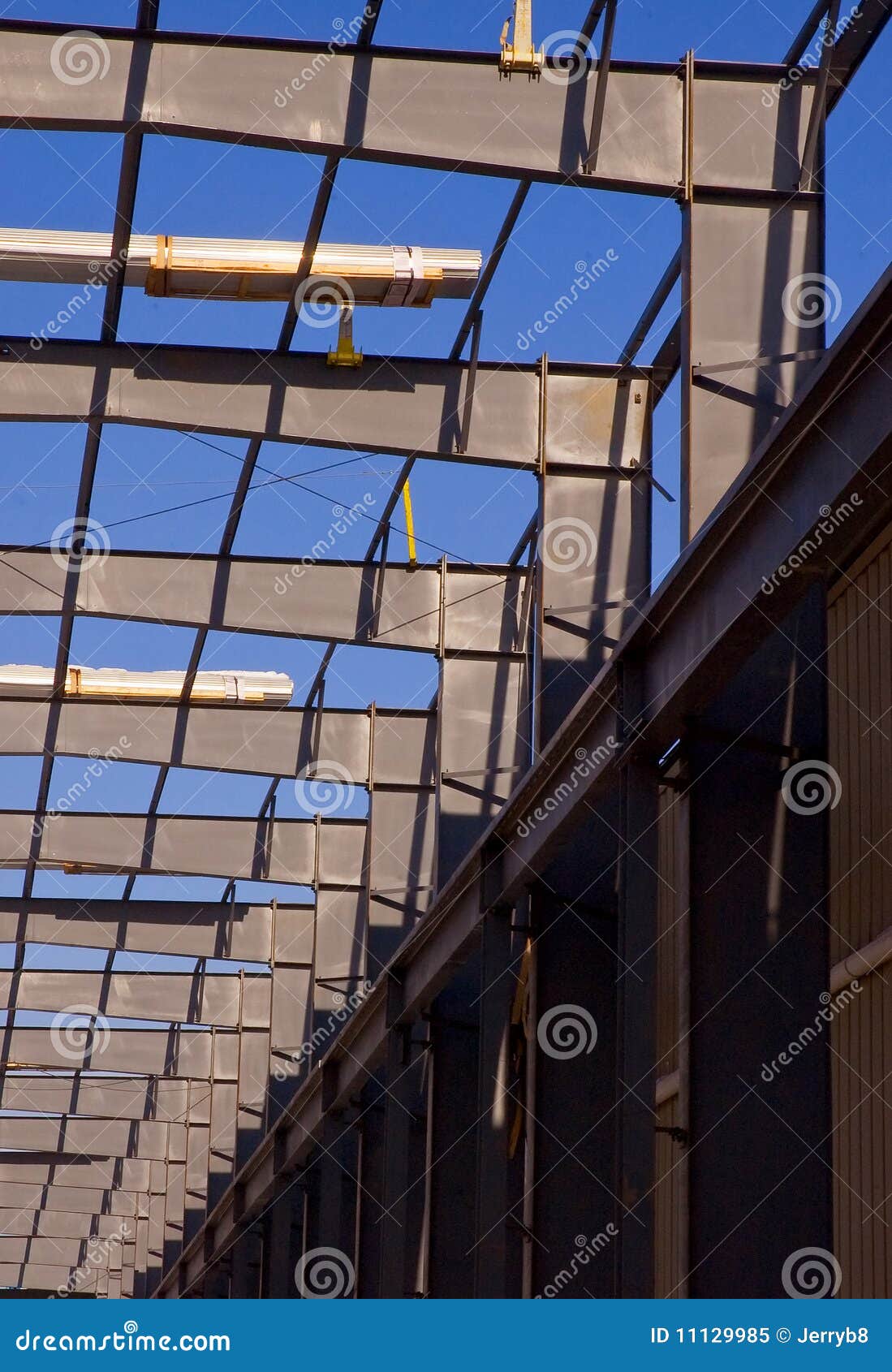 Modern Steel Building Frame Stock Image - Image of girders ...