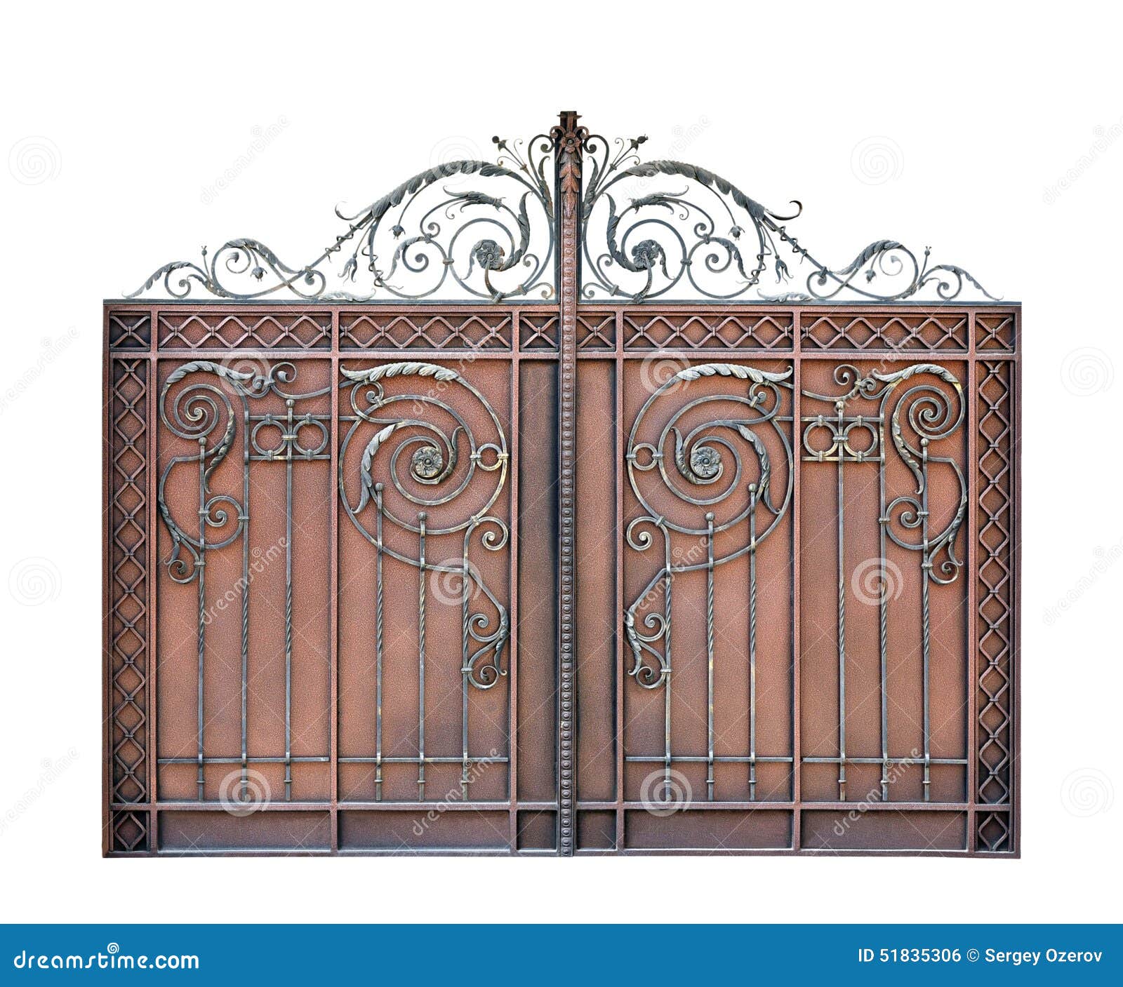 Modern Steel Decorative Gates. Stock Photo - Image of gate, background ...