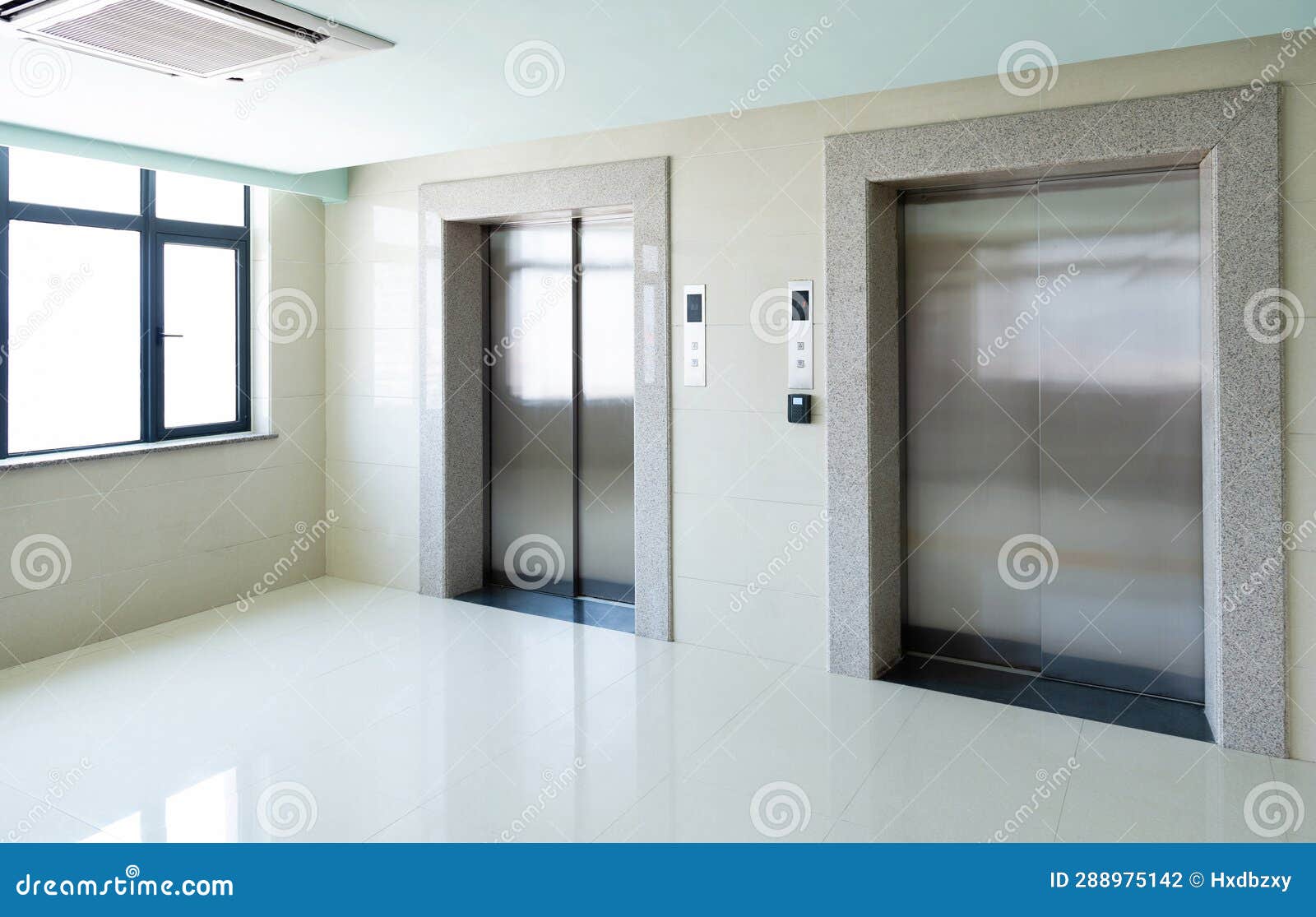 Two Elevator Cabins In A Skyscraper Royalty-Free Stock Photography ...