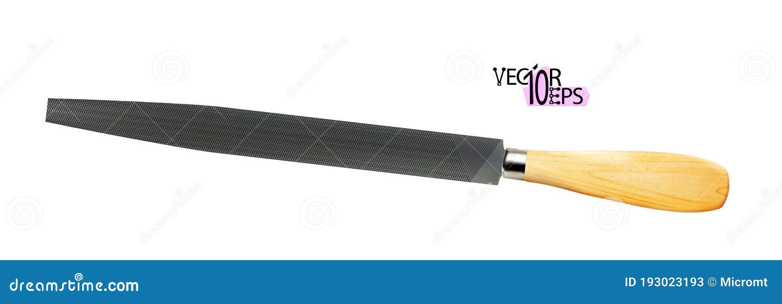 Realistic Rasp File Element. Vector Illustration Of Realistic Sharpener ...