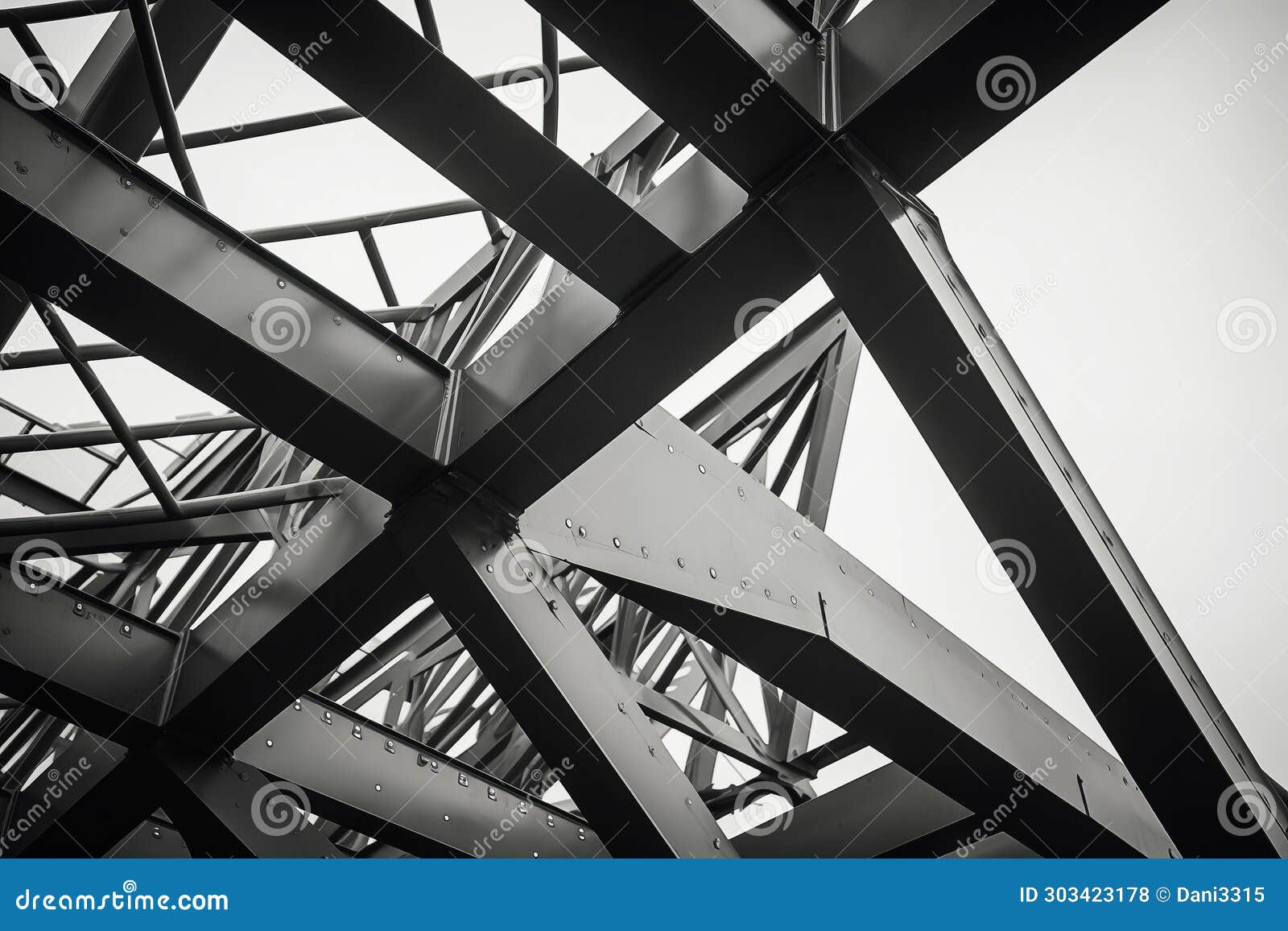 Modern Steel Structure Close-Up Stock Illustration - Illustration of ...