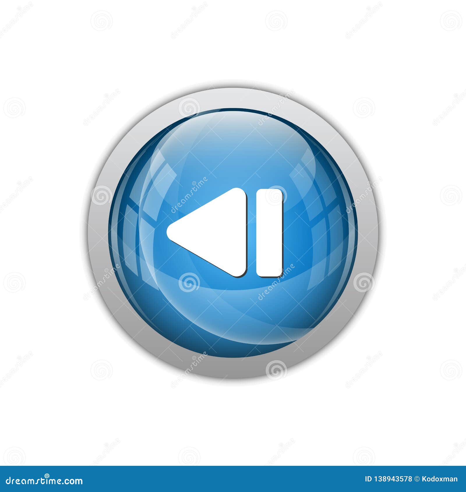 Modern Step Back Icon Button Logo Vector Illustration | CartoonDealer ...