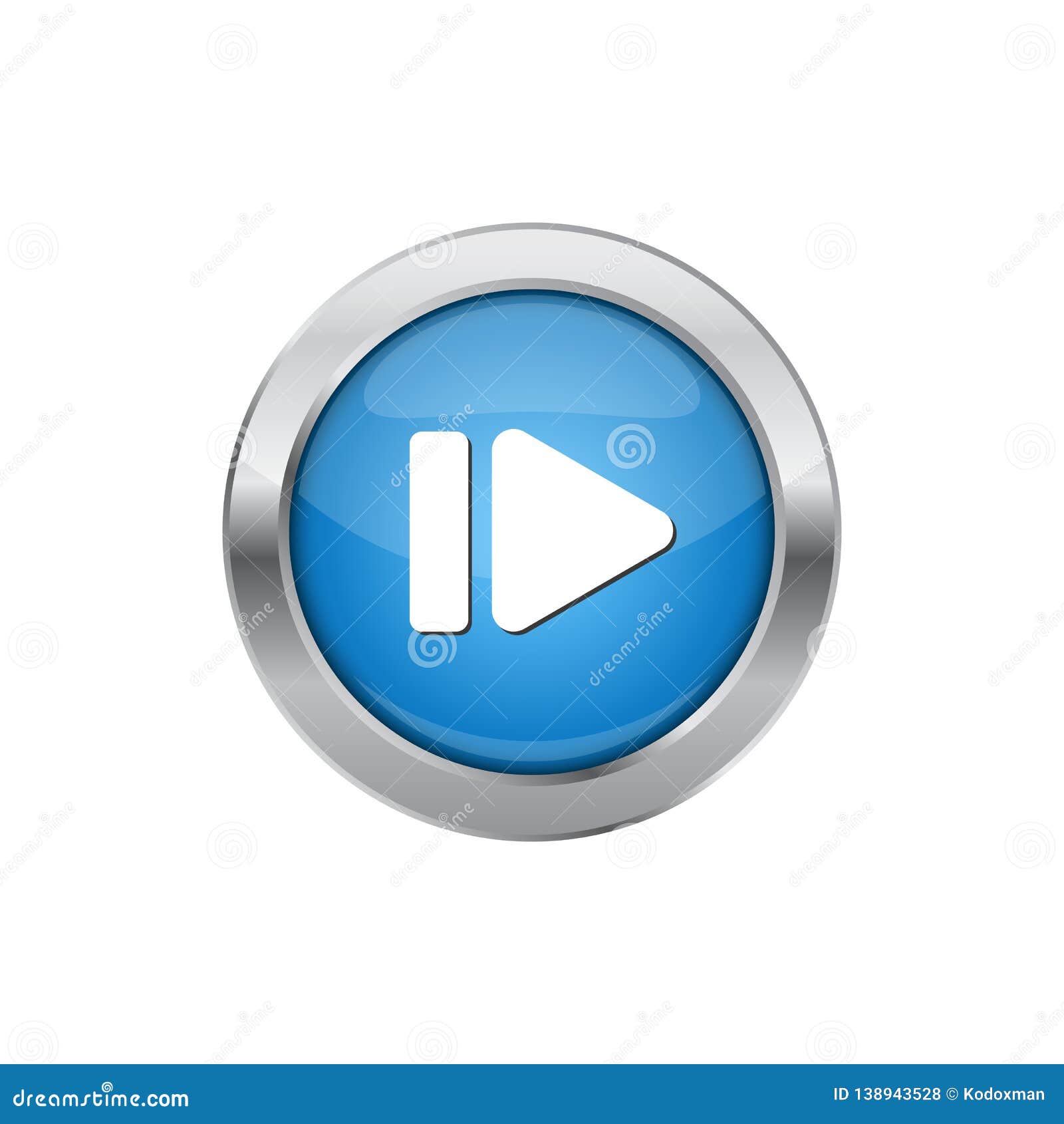 Modern Step Forward Icon Button Logo Stock Vector - Illustration of ...