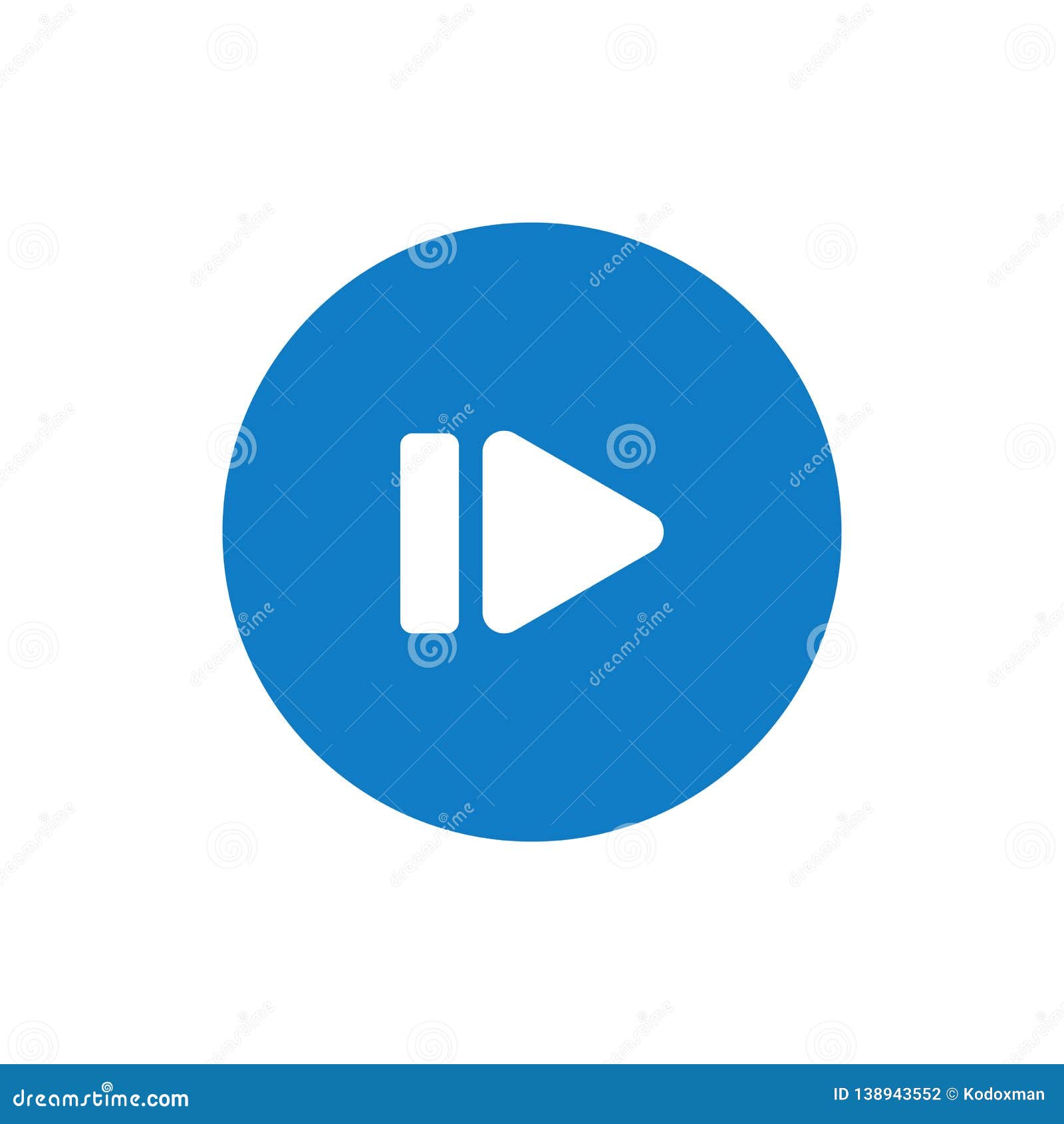 Modern Step Forward Icon Button Logo Stock Vector - Illustration of ...