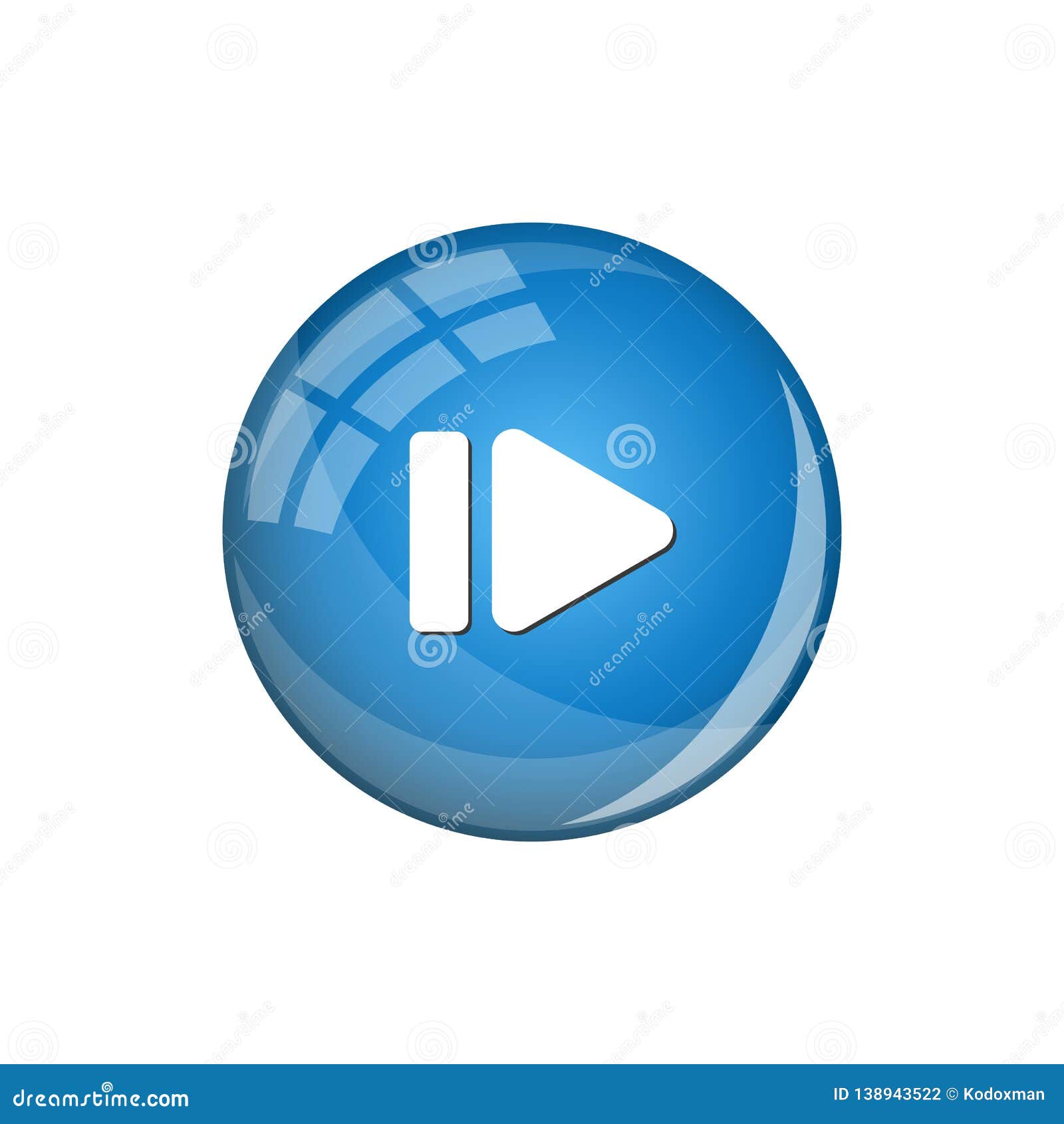Modern Step Forward Icon Button Logo Stock Vector - Illustration of ...