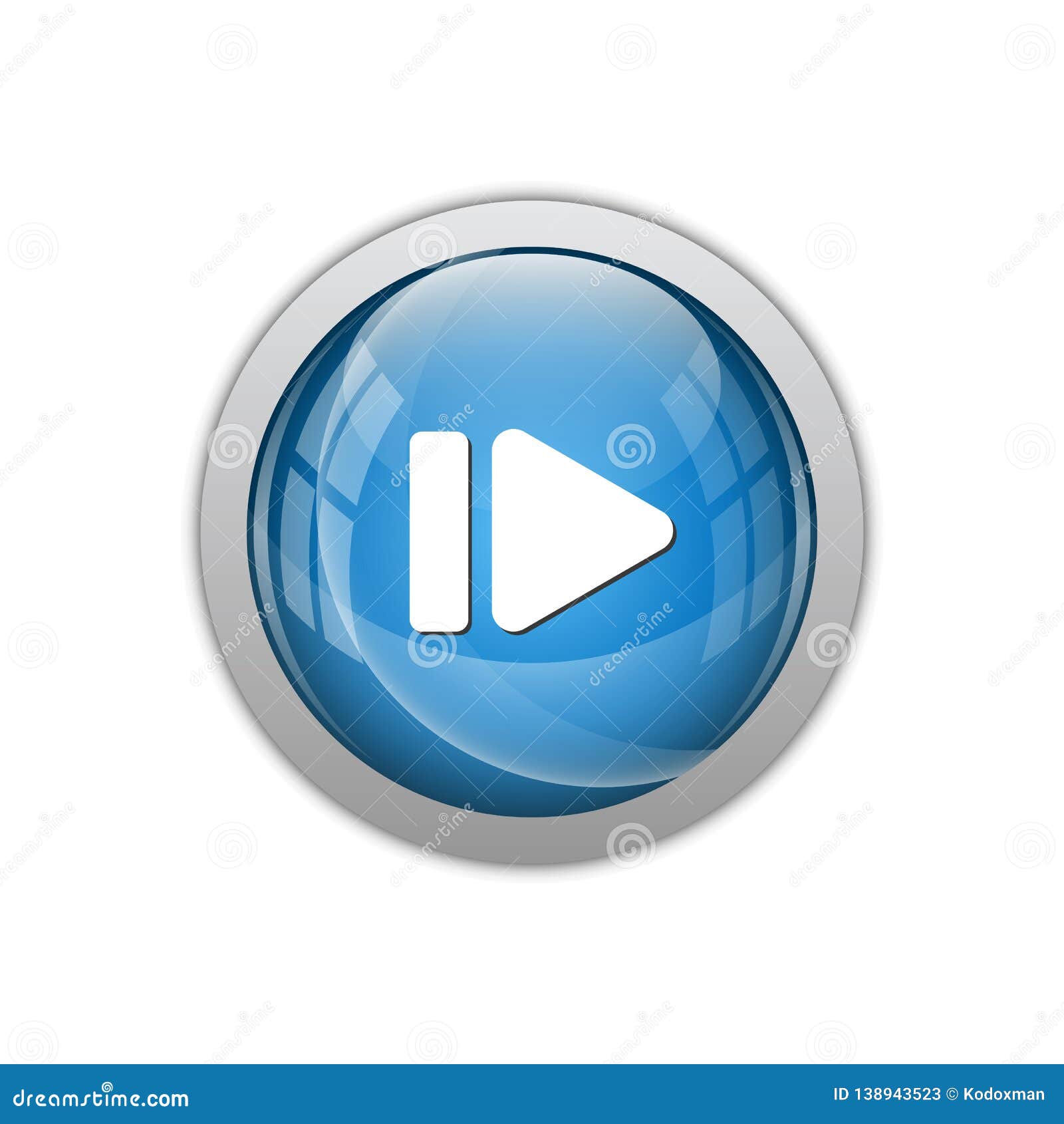 Modern Step Forward Icon Button Logo Stock Vector - Illustration of ...