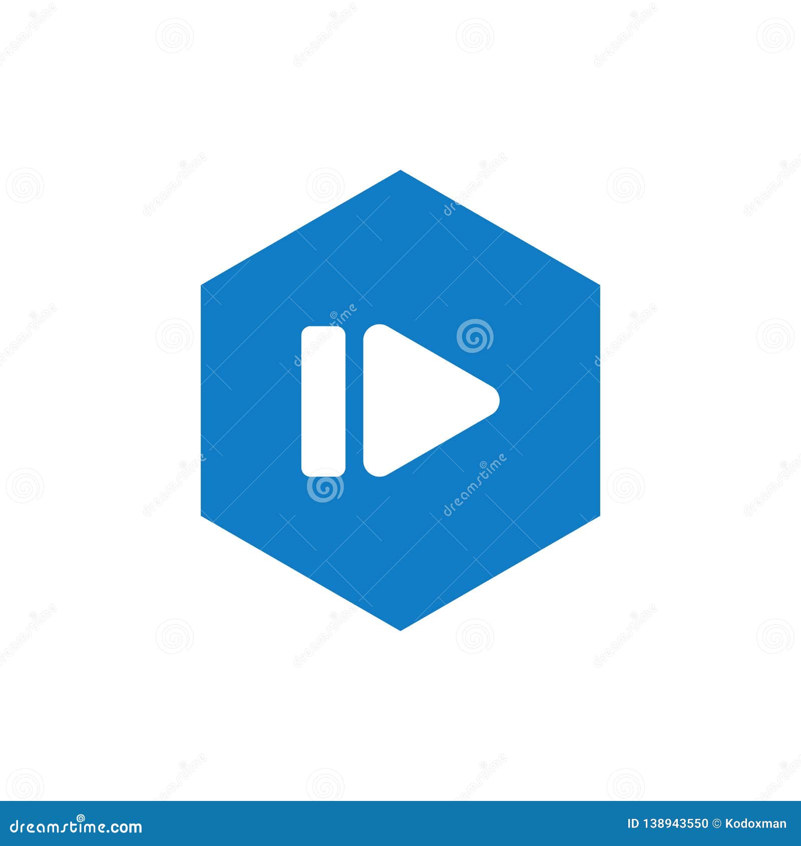 Modern Step Forward Icon Button Logo Stock Vector - Illustration of ...